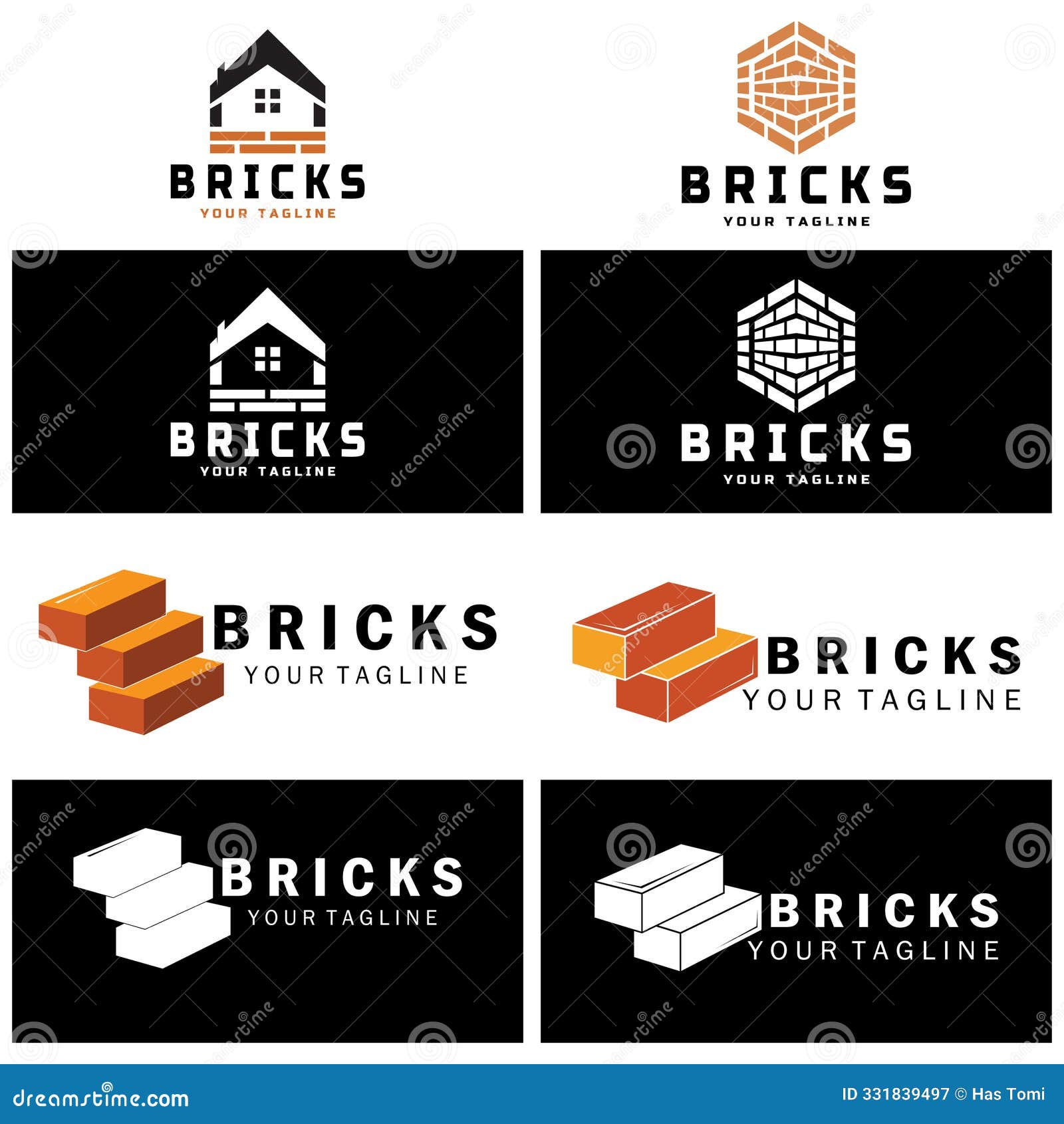 Creative Brick Logo Designs for Buildings, Architectural Buildings ...