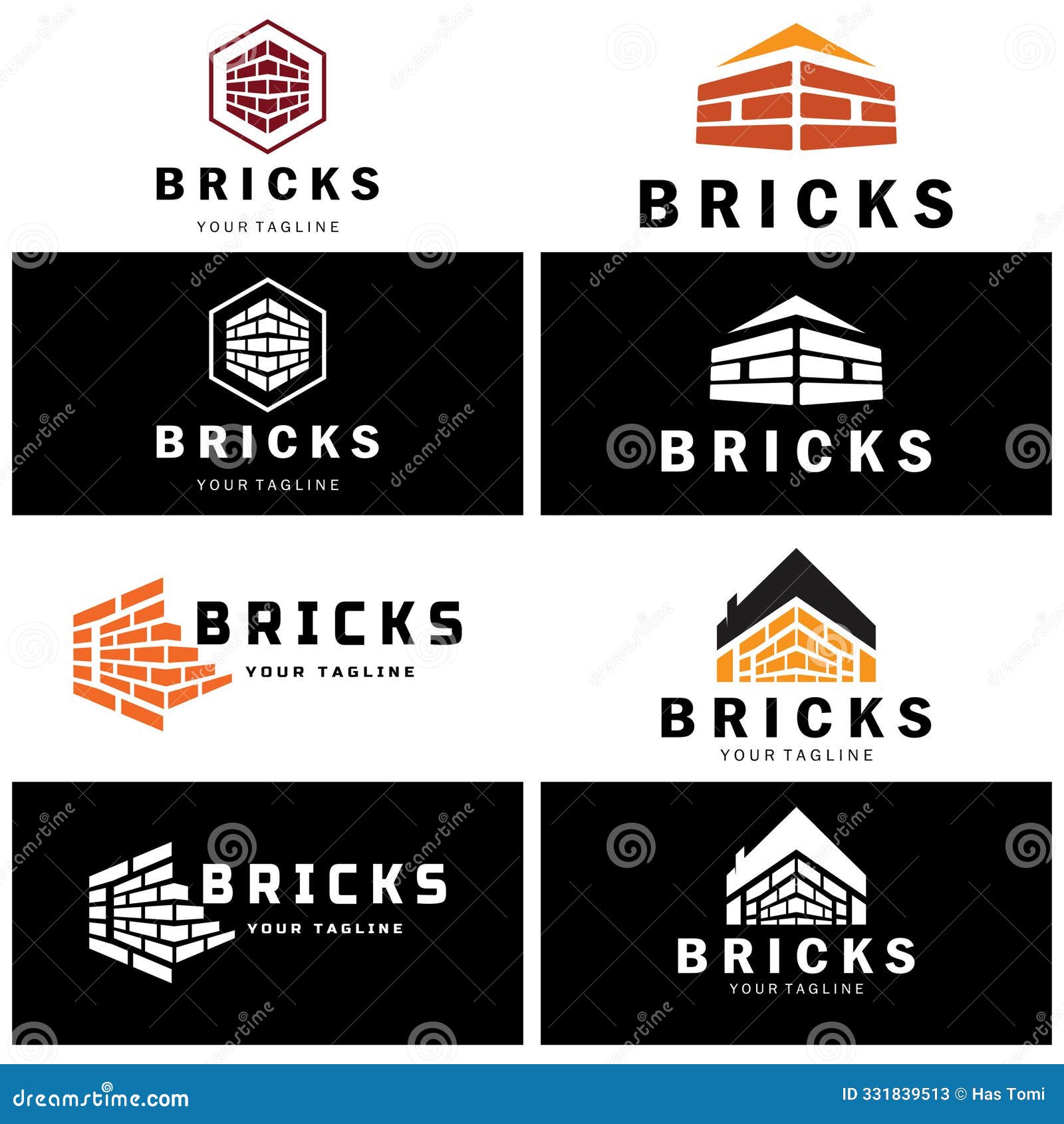 Creative Brick Logo Designs for Buildings, Architectural Buildings ...