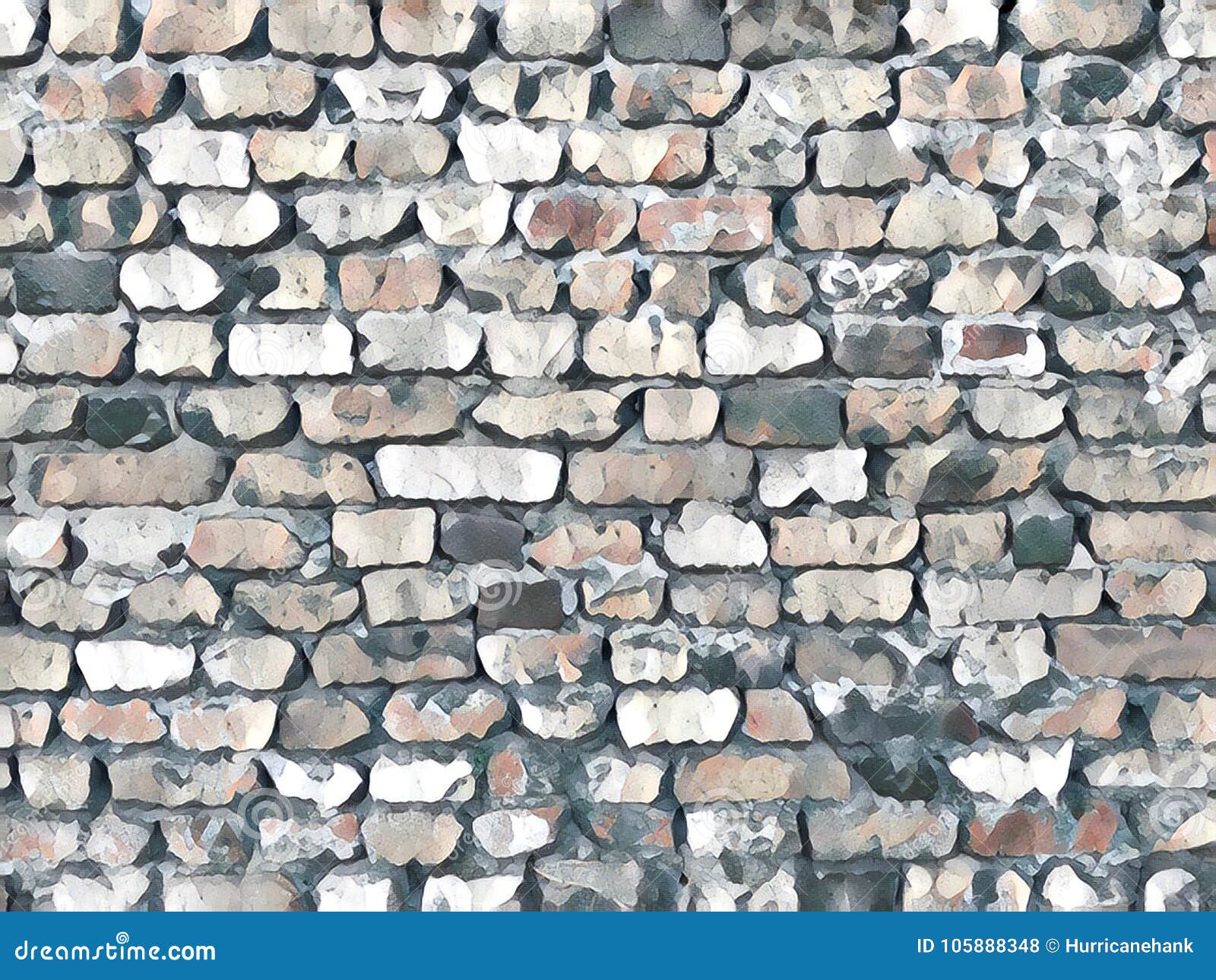 Creative Brick Texture In The Form Of Circles Vector Illustration ...