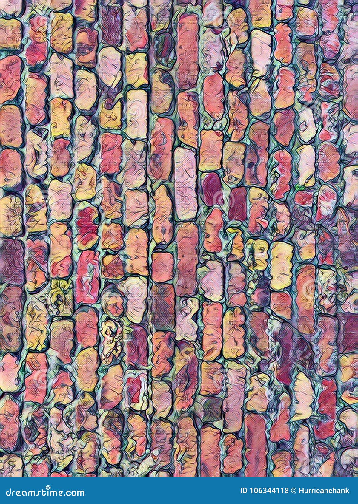 Creative Brick Wall Background Wallpaper Stock Illustration ...