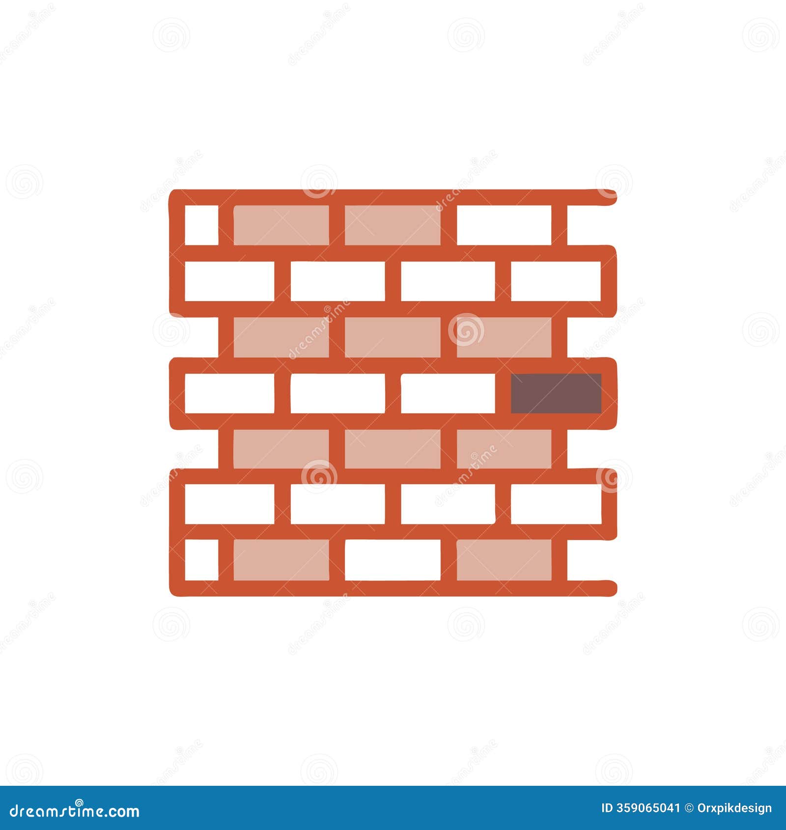 Creative Brick Wall Construction Icon For Designs Stock Image ...