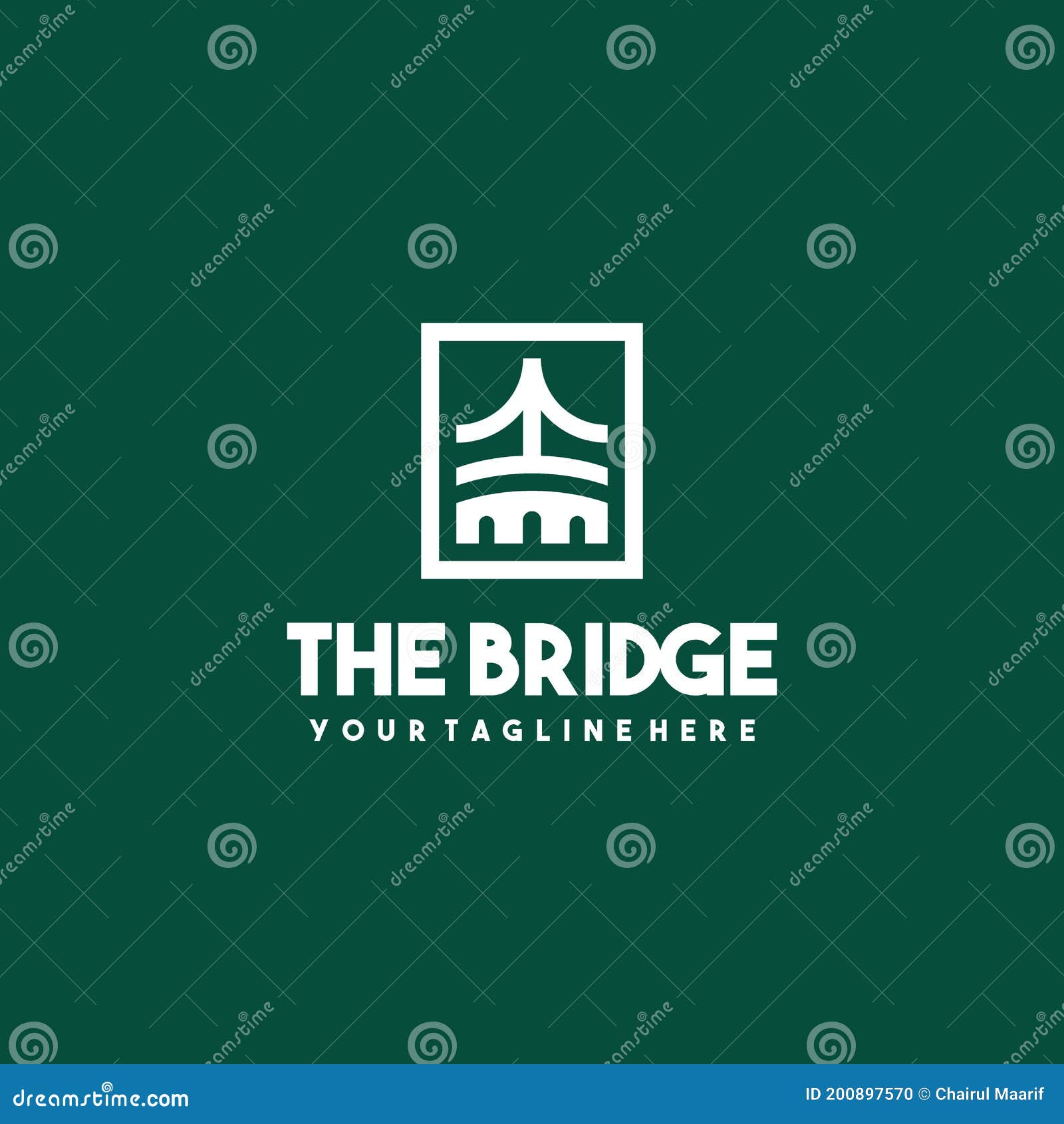 Creative the Bridge Logo Design Stock Illustration - Illustration of ...