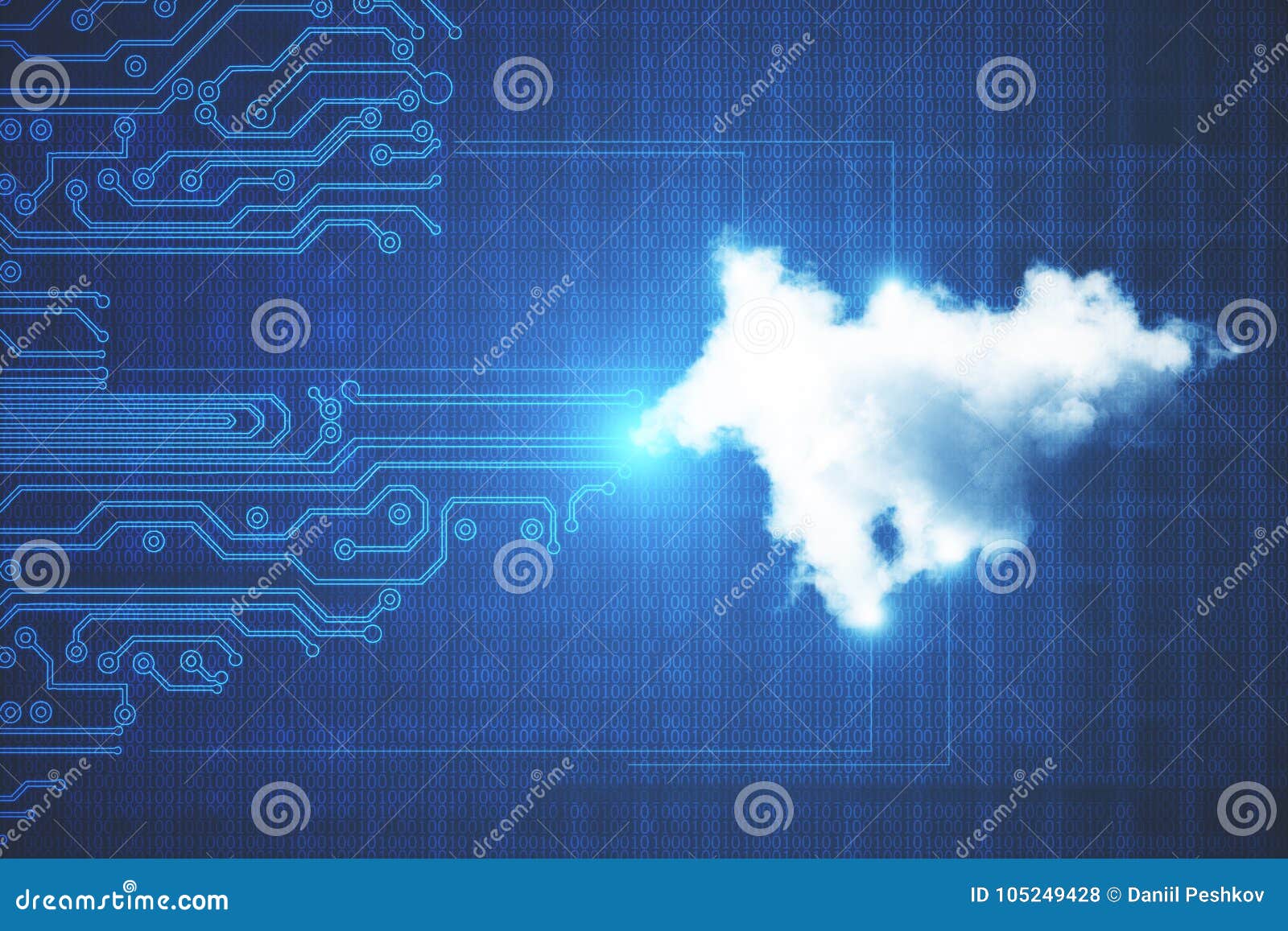 Cloud computing background stock illustration. Illustration of blue ...