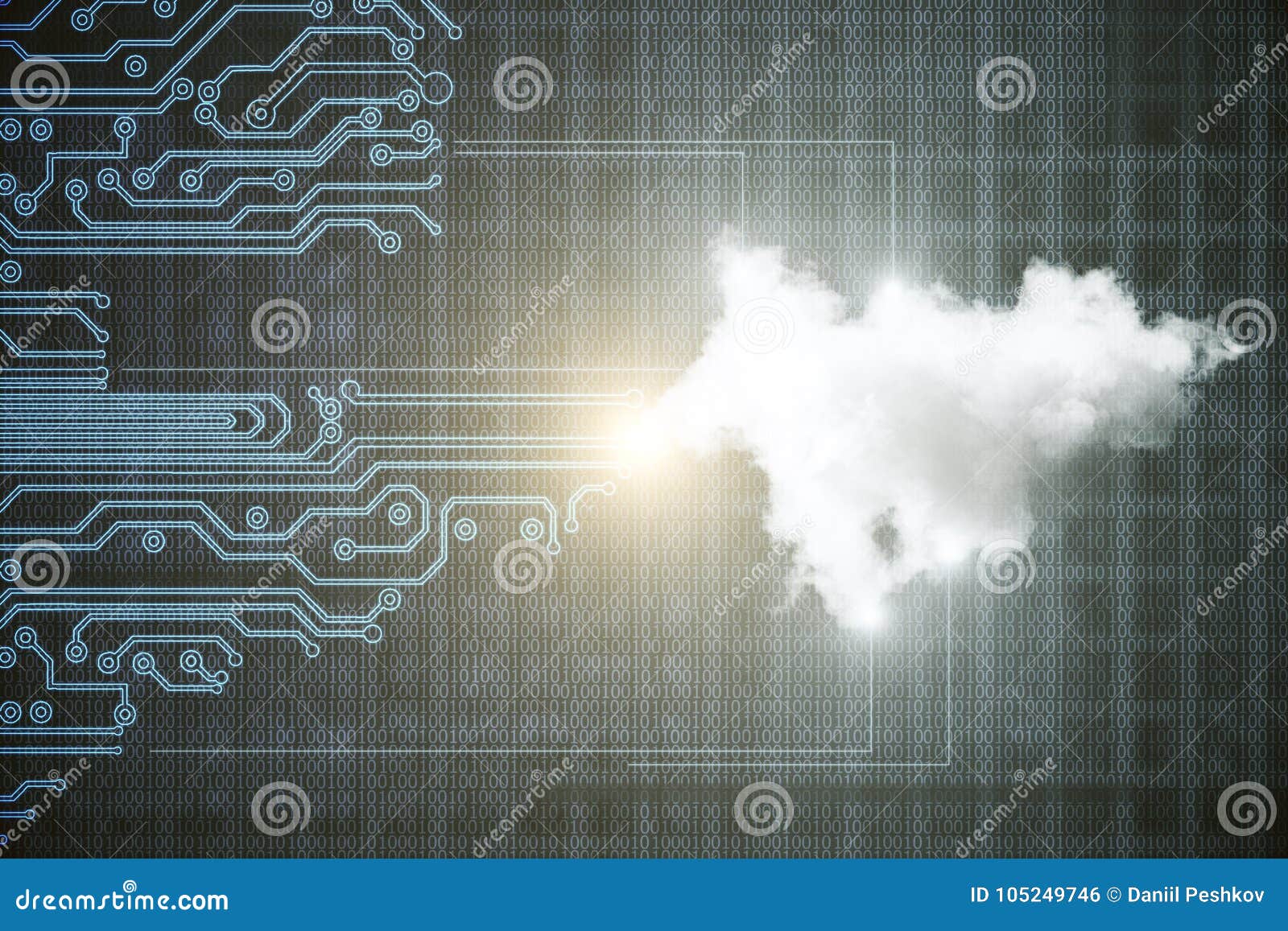 Cloud computing wallpaper stock illustration. Illustration of glowing ...