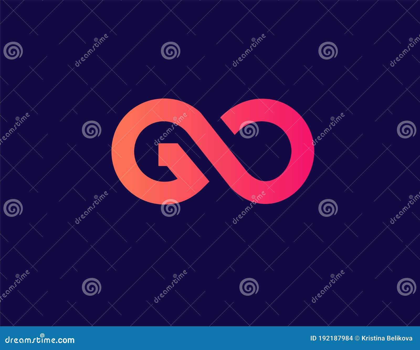 Creative Bright Gradient Logo Sign Letter G and O Typography for Your ...