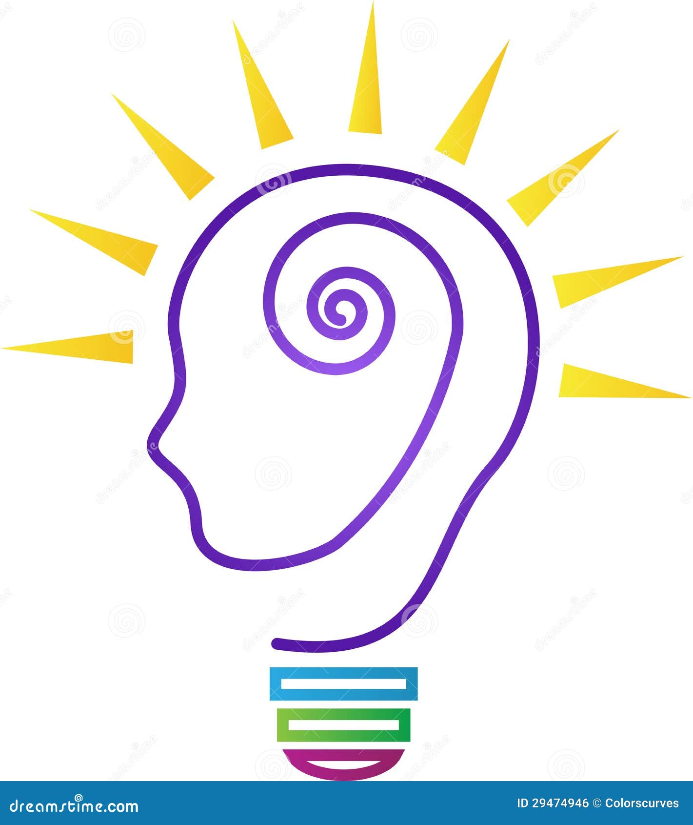 Bright Idea Light Bulb Invention Symbol Cartoon Vector | CartoonDealer ...