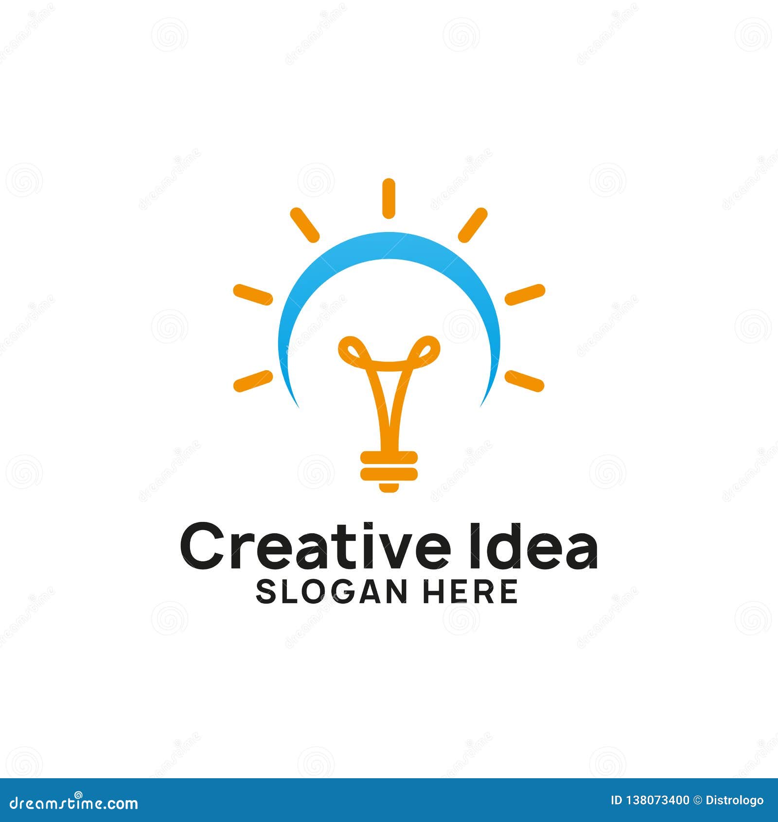 Creative Bright Idea Logo Design Template. Bulb Icon Symbol Design ...