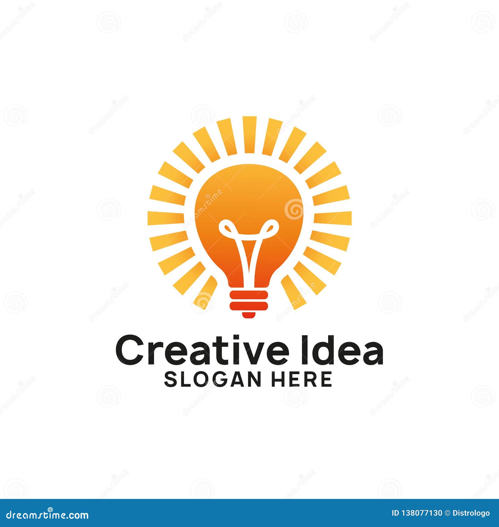 Creative Bright Idea Logo Design Template. Bulb Icon Symbol Design ...