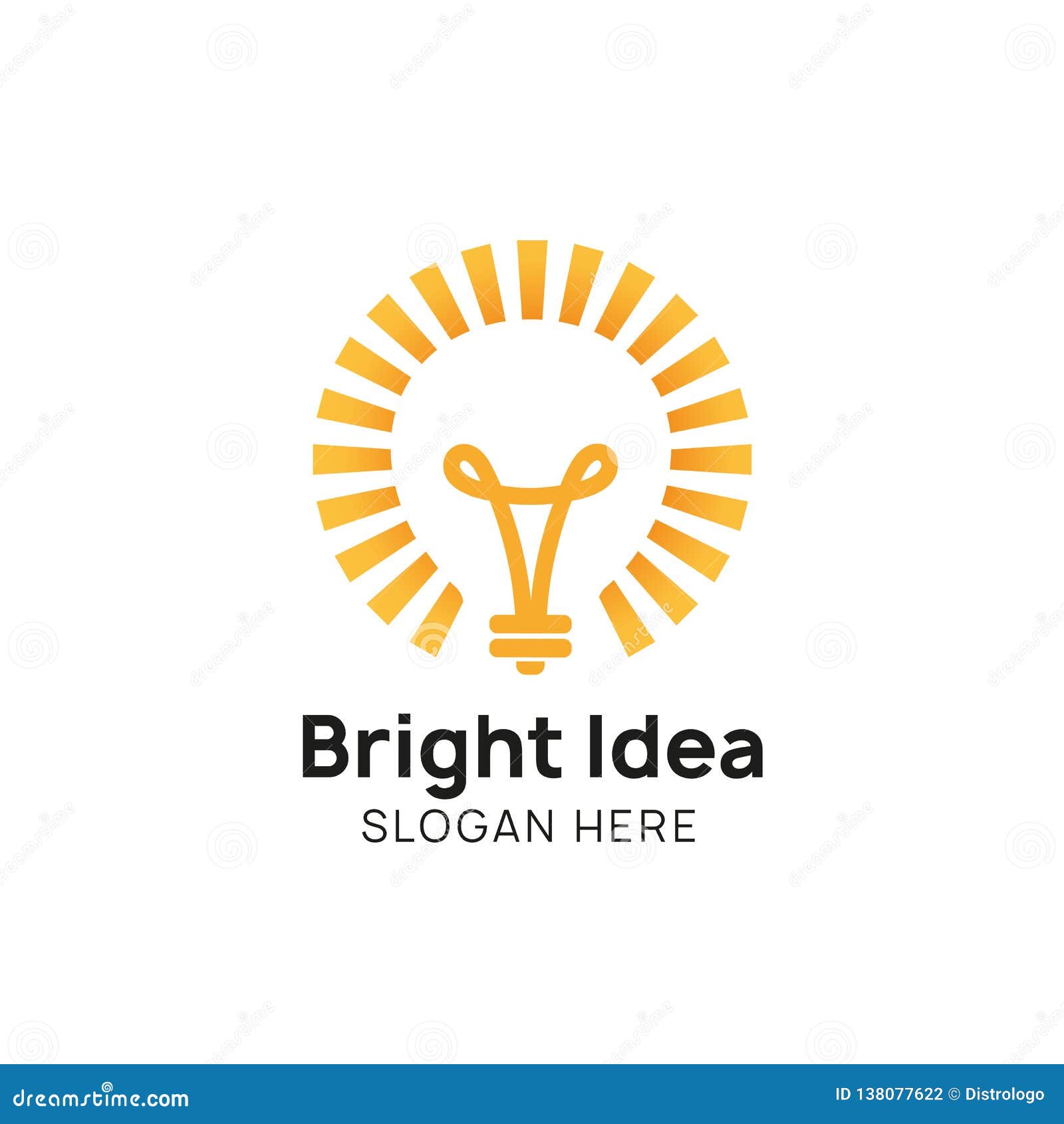 Creative Bright Idea Logo Design Template. Bulb Icon Symbol Design ...