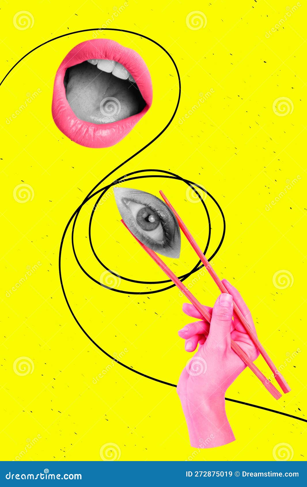 Creative Bright Image Collage of Anonymous Faceless Anonym Person ...