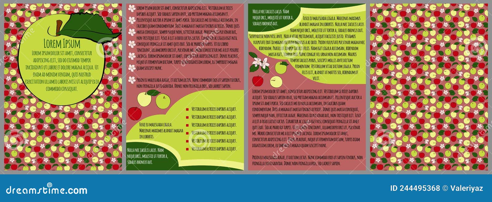 Creative Brochure Design, Booklet. a Apple Template that Includes the ...