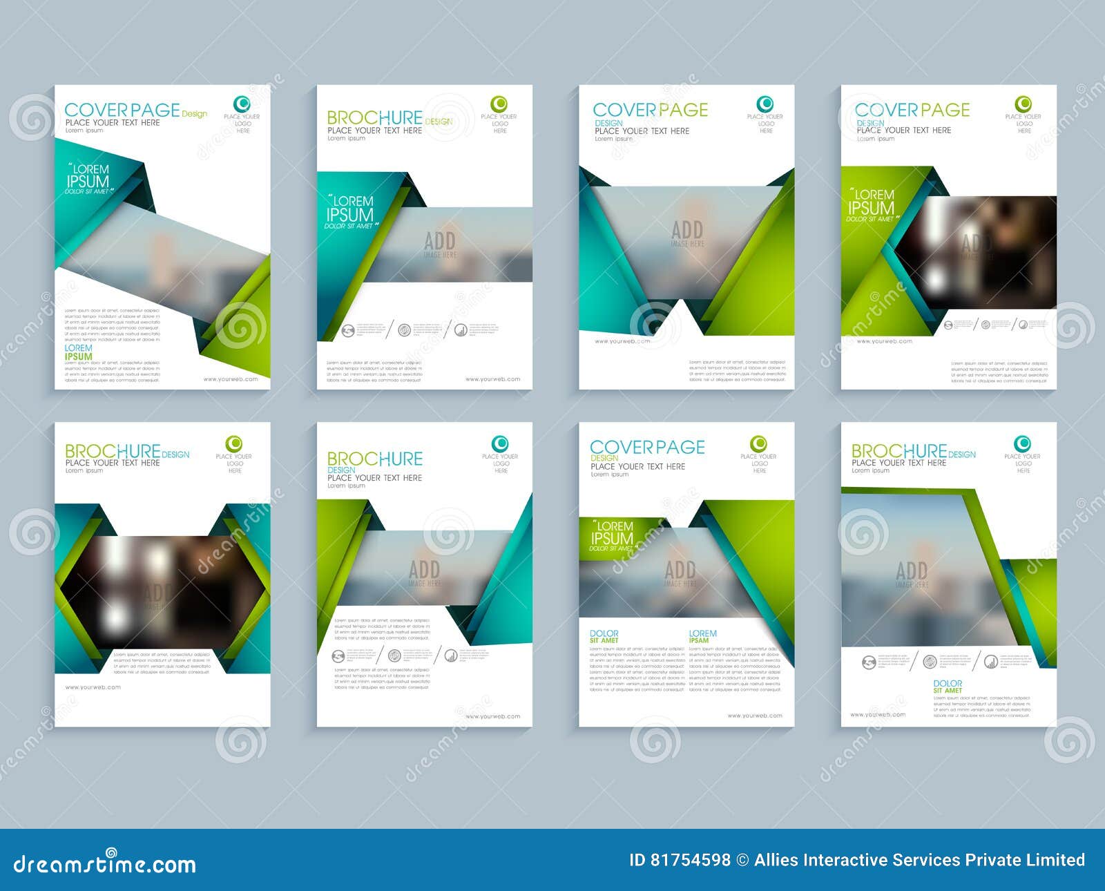 Creative Brochure Design Set. Stock Illustration - Illustration of ...