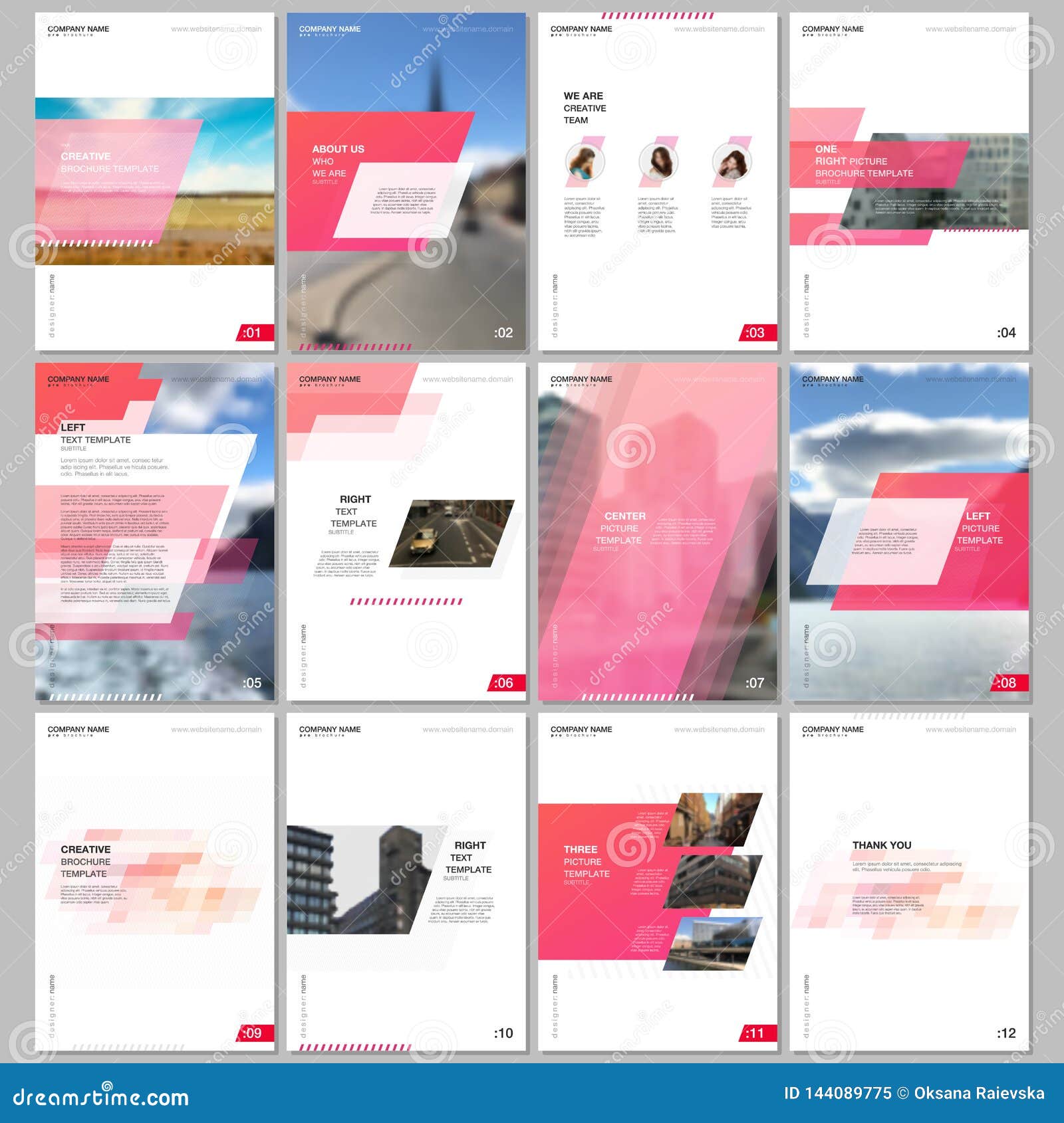 Creative Brochure Templates with Colorful Gradient Geometric Background ...