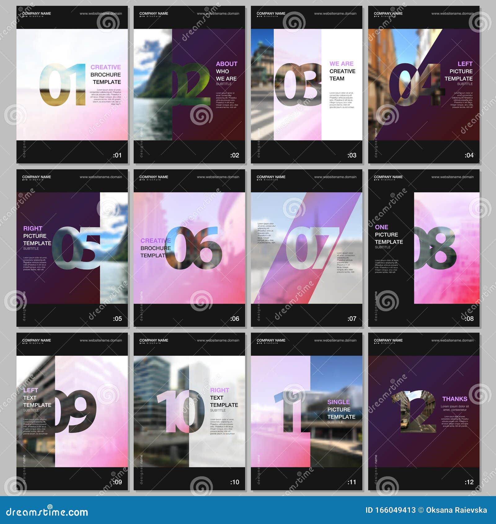 Creative Brochure Templates with Numbers. Easy To Edit and Customize ...