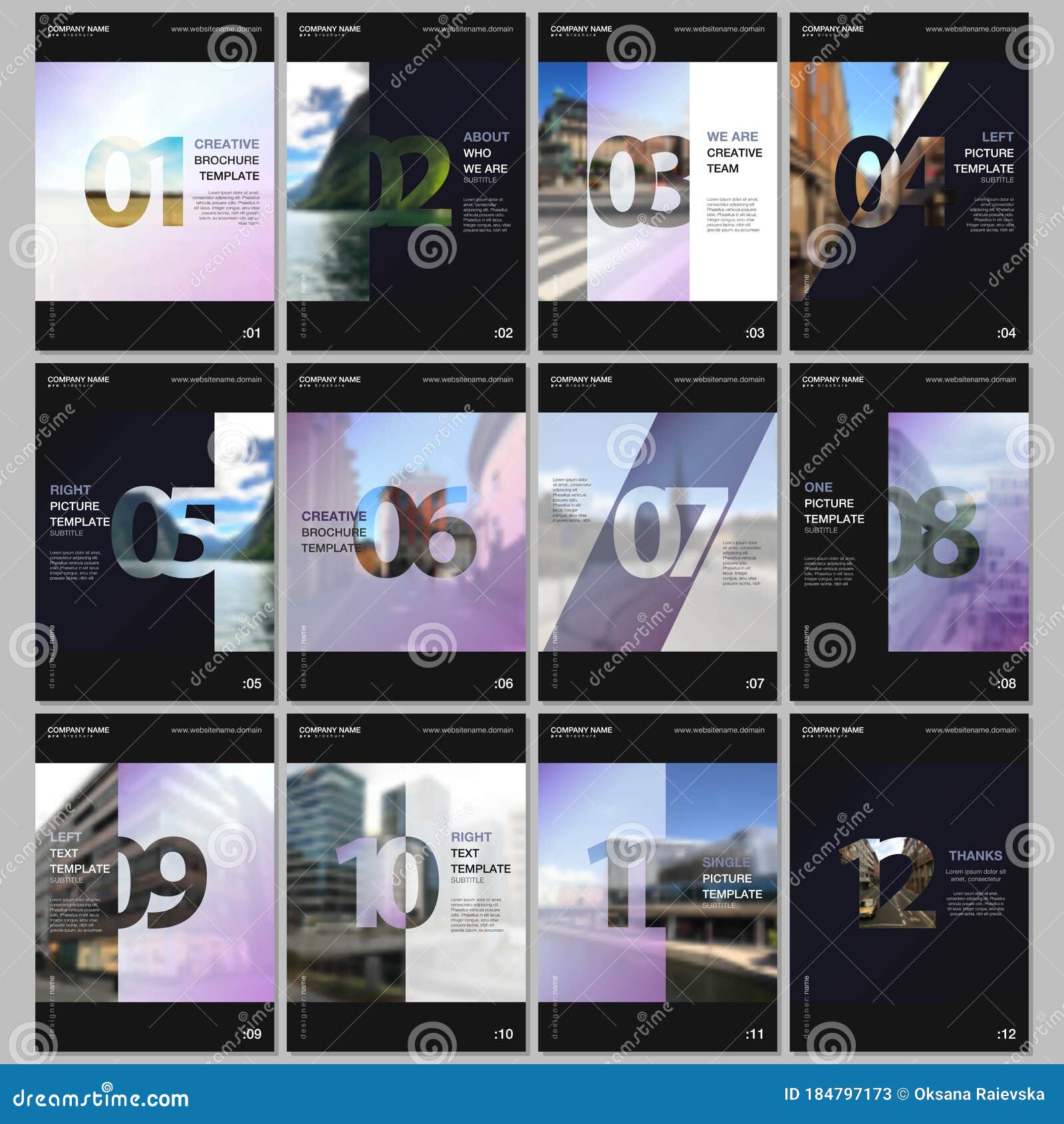 Creative Brochure Templates with Numbers. Easy To Edit and Customize ...