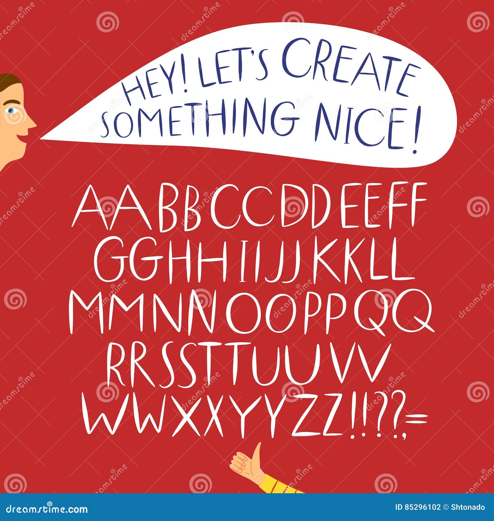 Creative Brush ABC Letters Set Stock Illustration - Illustration of ...