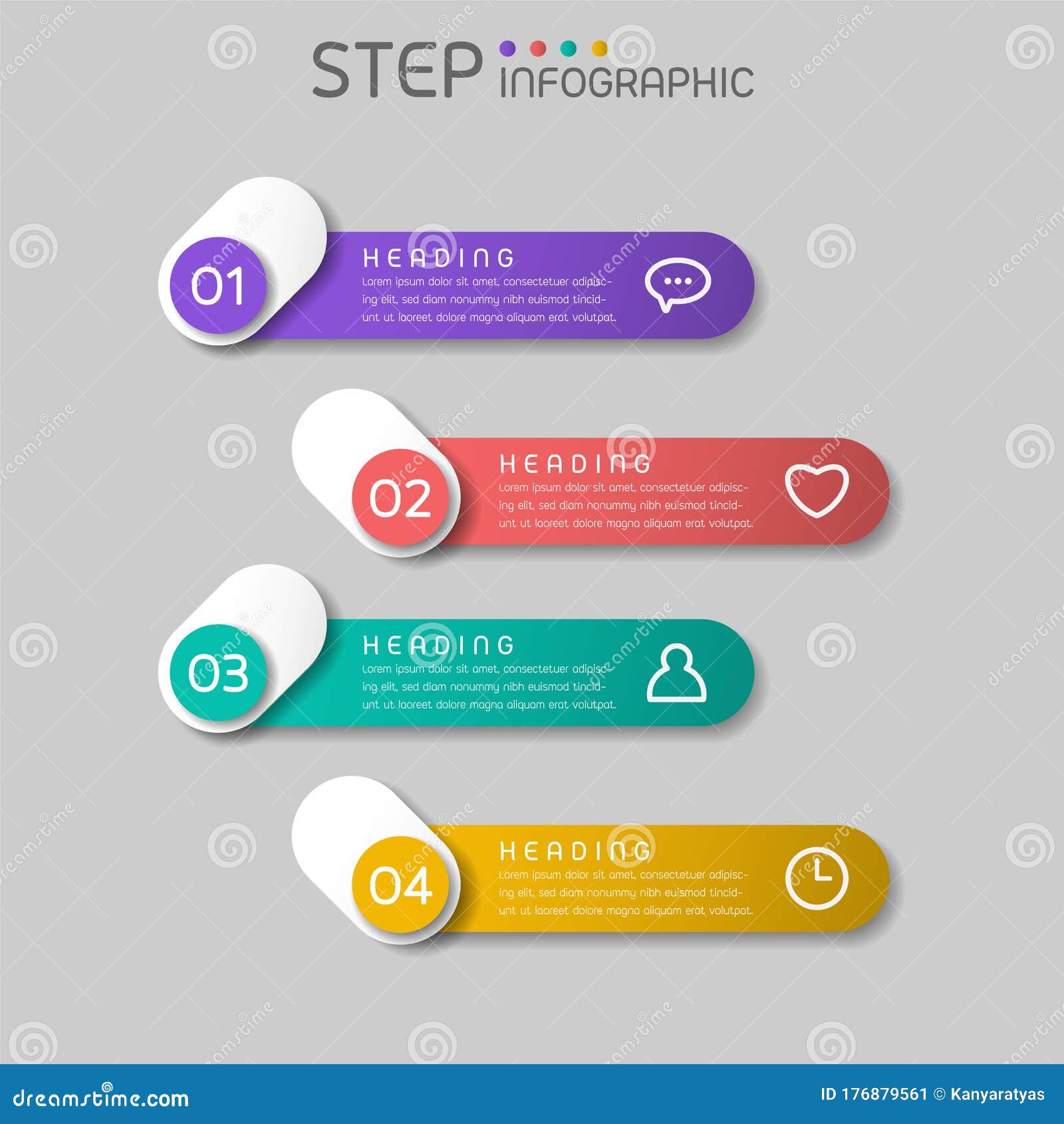 Creative Bubble Text Infographic Template for Presentation,vector ...