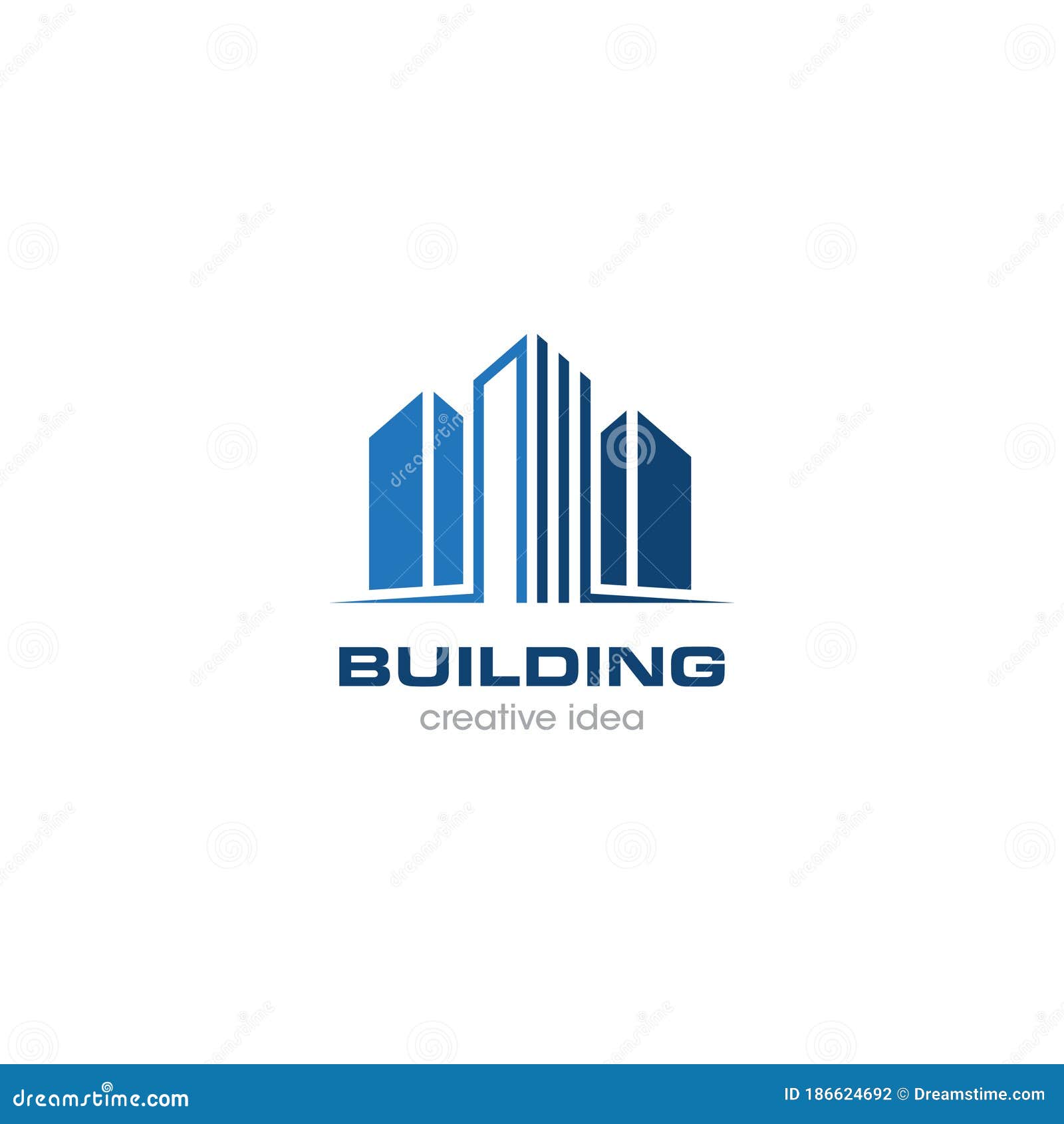 Creative Building Concept Logo Design Template Stock Vector ...