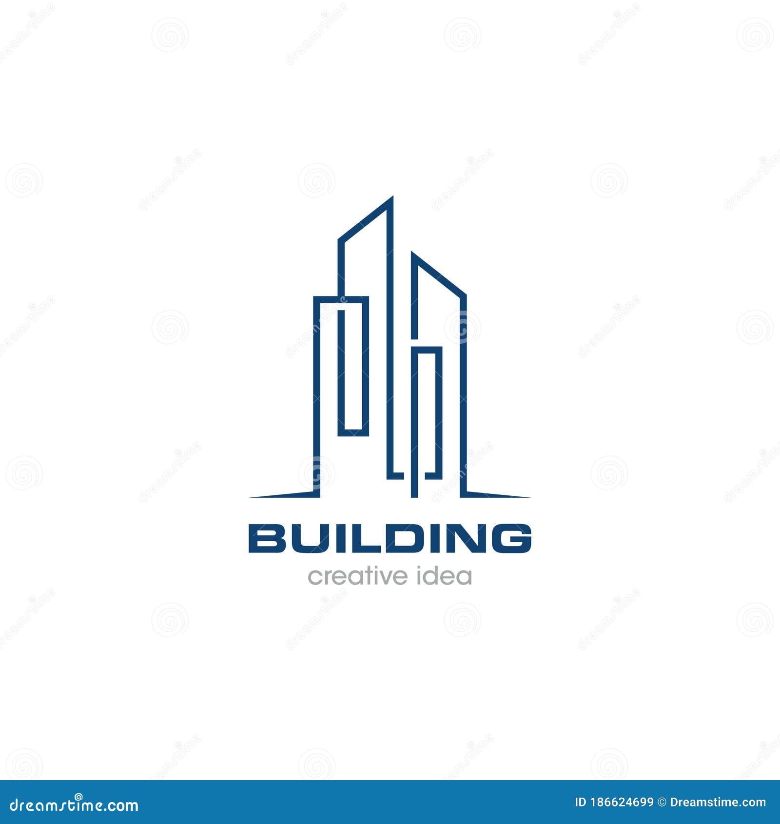 Creative Building Concept Logo Design Template Stock Vector ...