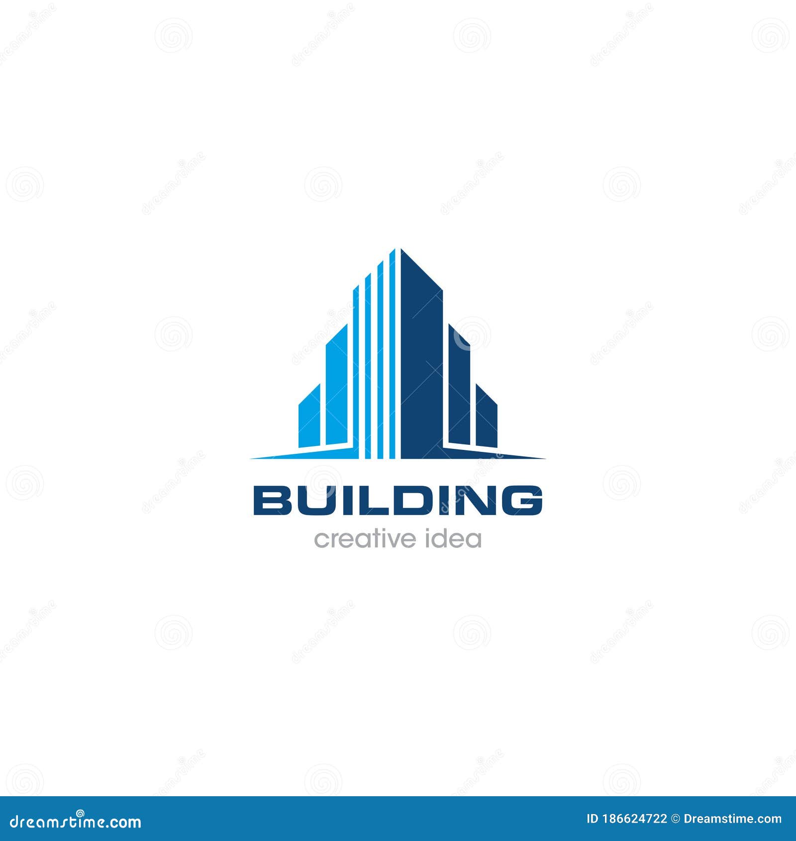 Creative Building Concept Logo Design Template Stock Vector ...