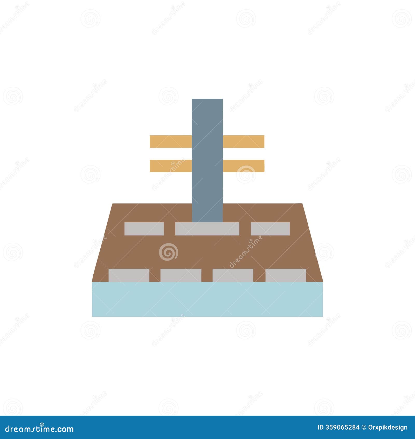 Creative Building Foundation Icon for Designers Stock Illustration ...