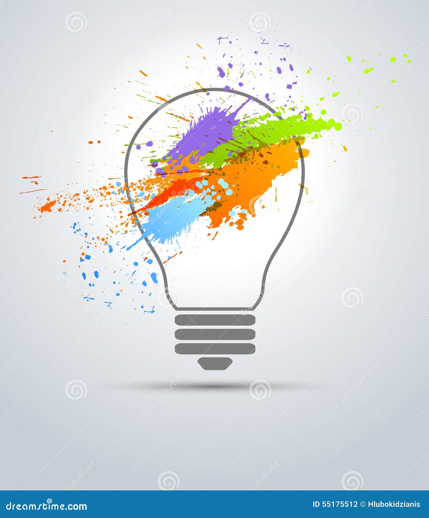 Creative bulb stock vector. Illustration of idea, imagination - 55175512