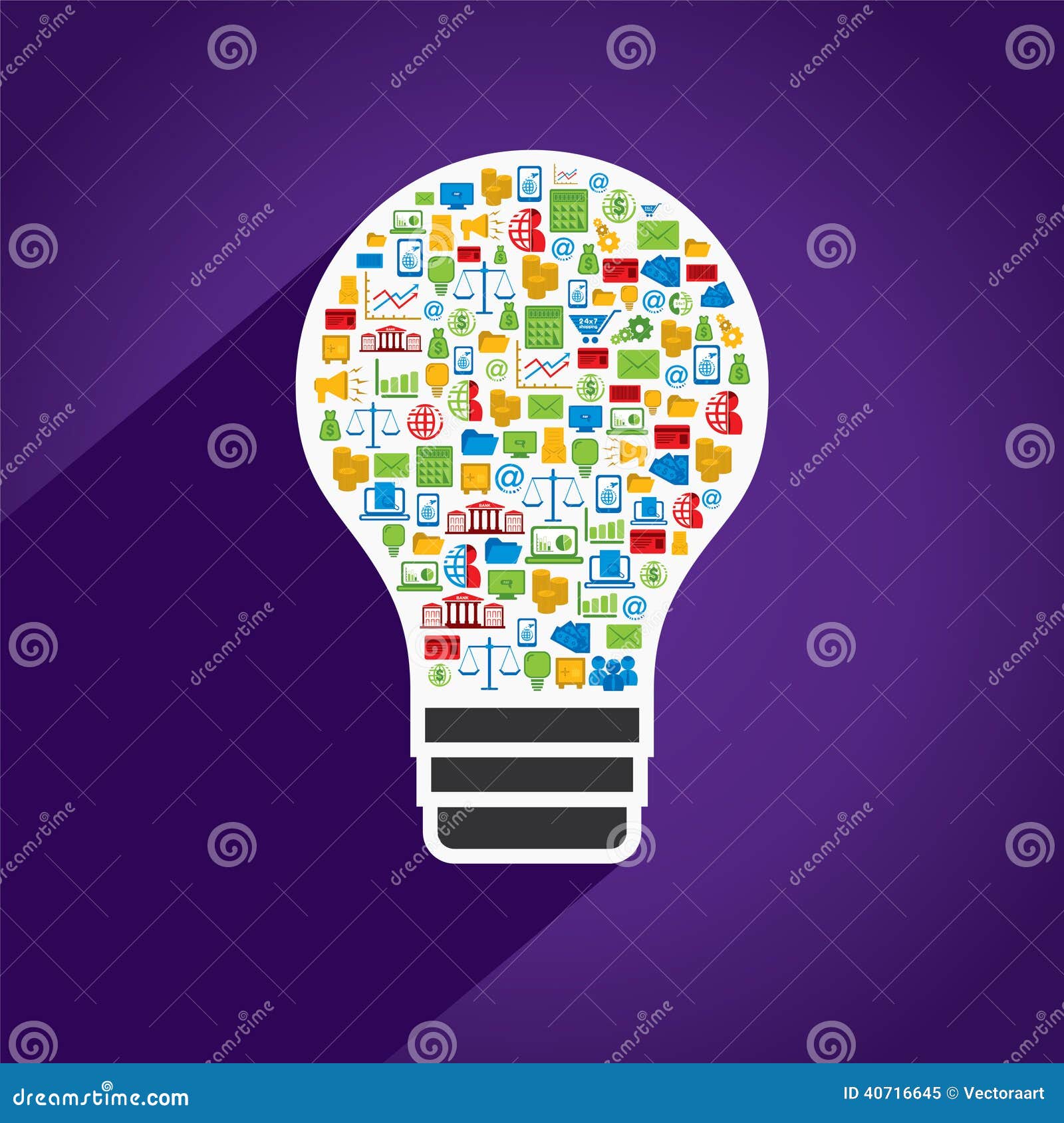 Creative bulb design stock vector. Illustration of communication - 40716645