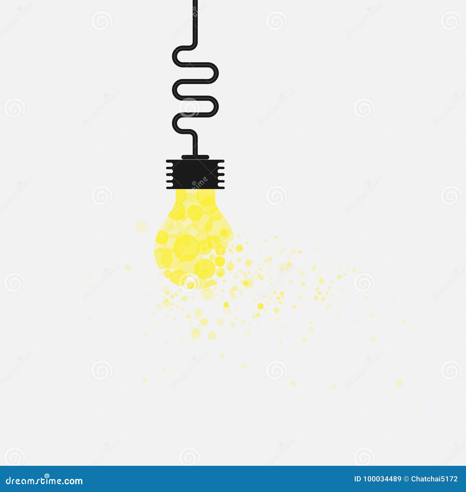 Creative Bulb Light Idea Abstract Vector Design Template.Concept of ...