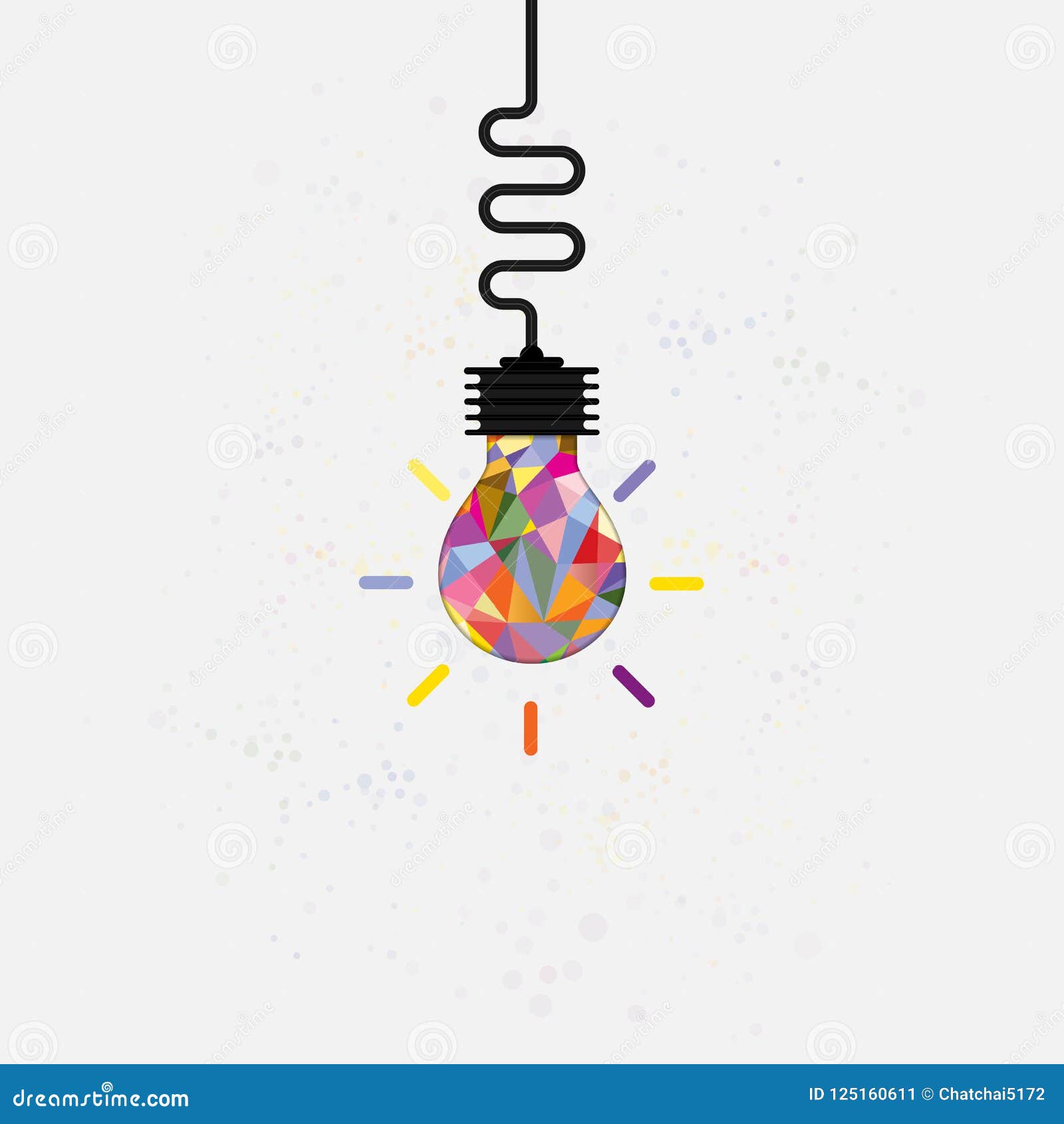 Creative Bulb Light Idea Abstract Vector Design Template.Concept of ...