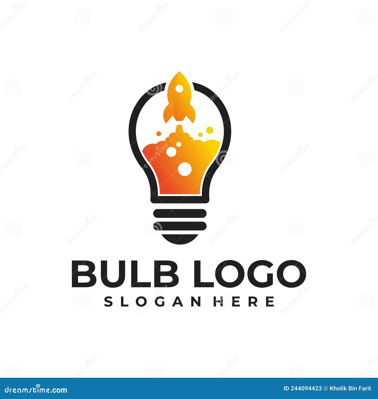 Creative Bulb Logo Vector Design Template Stock Vector - Illustration ...