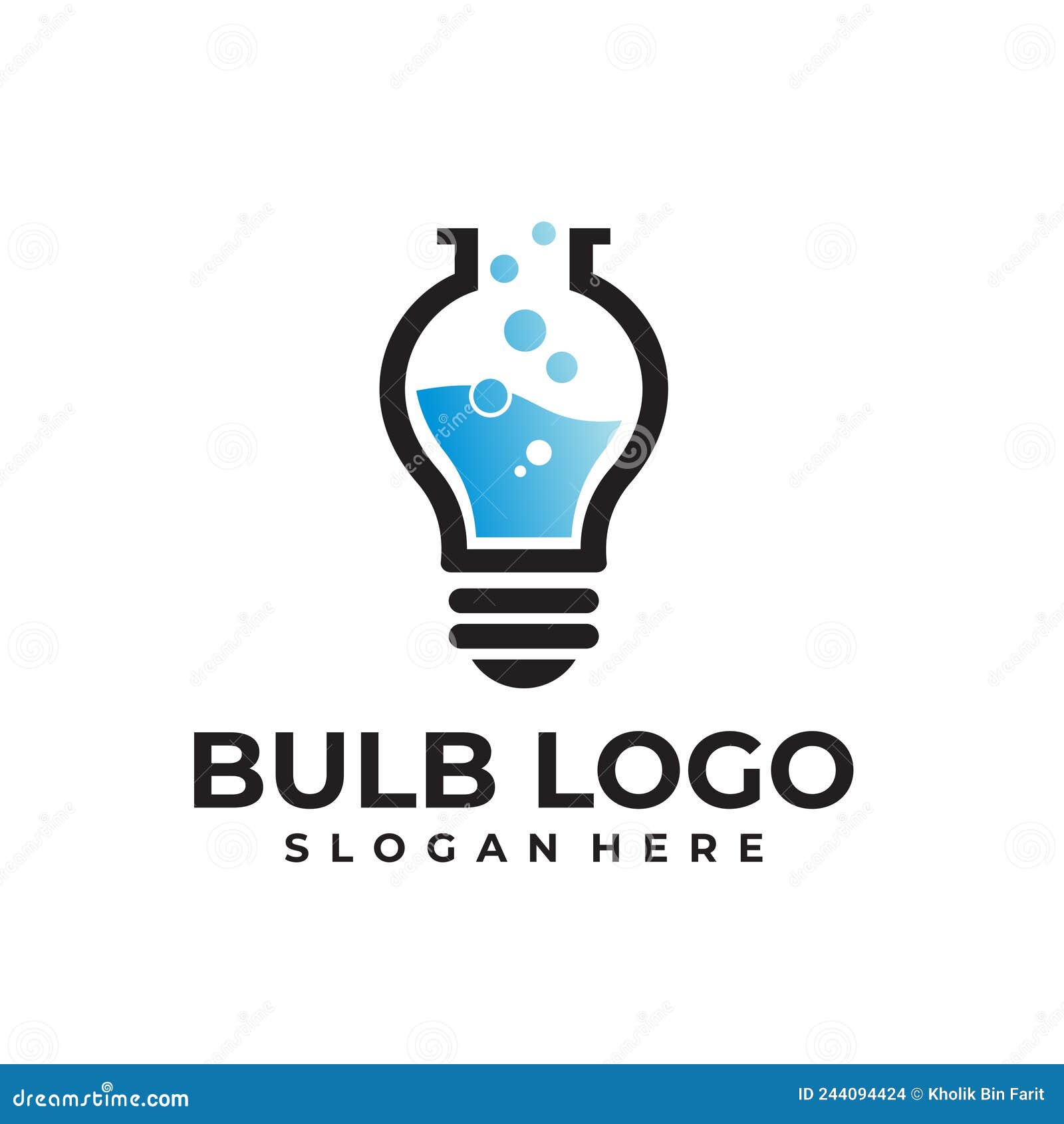 Creative Bulb Logo Vector Design Template Stock Vector - Illustration ...