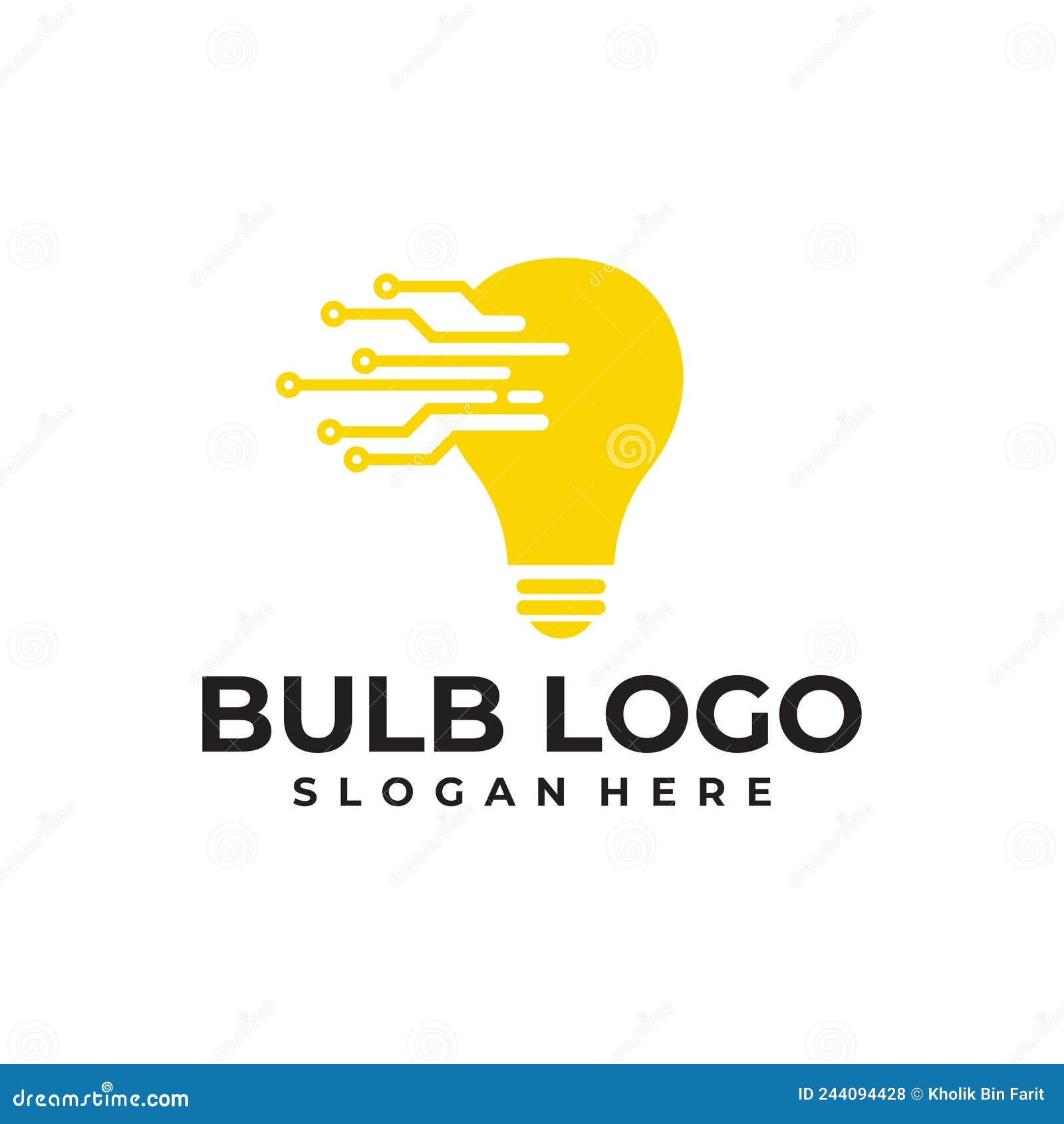 Creative Bulb Logo Vector Design Template Stock Vector - Illustration ...
