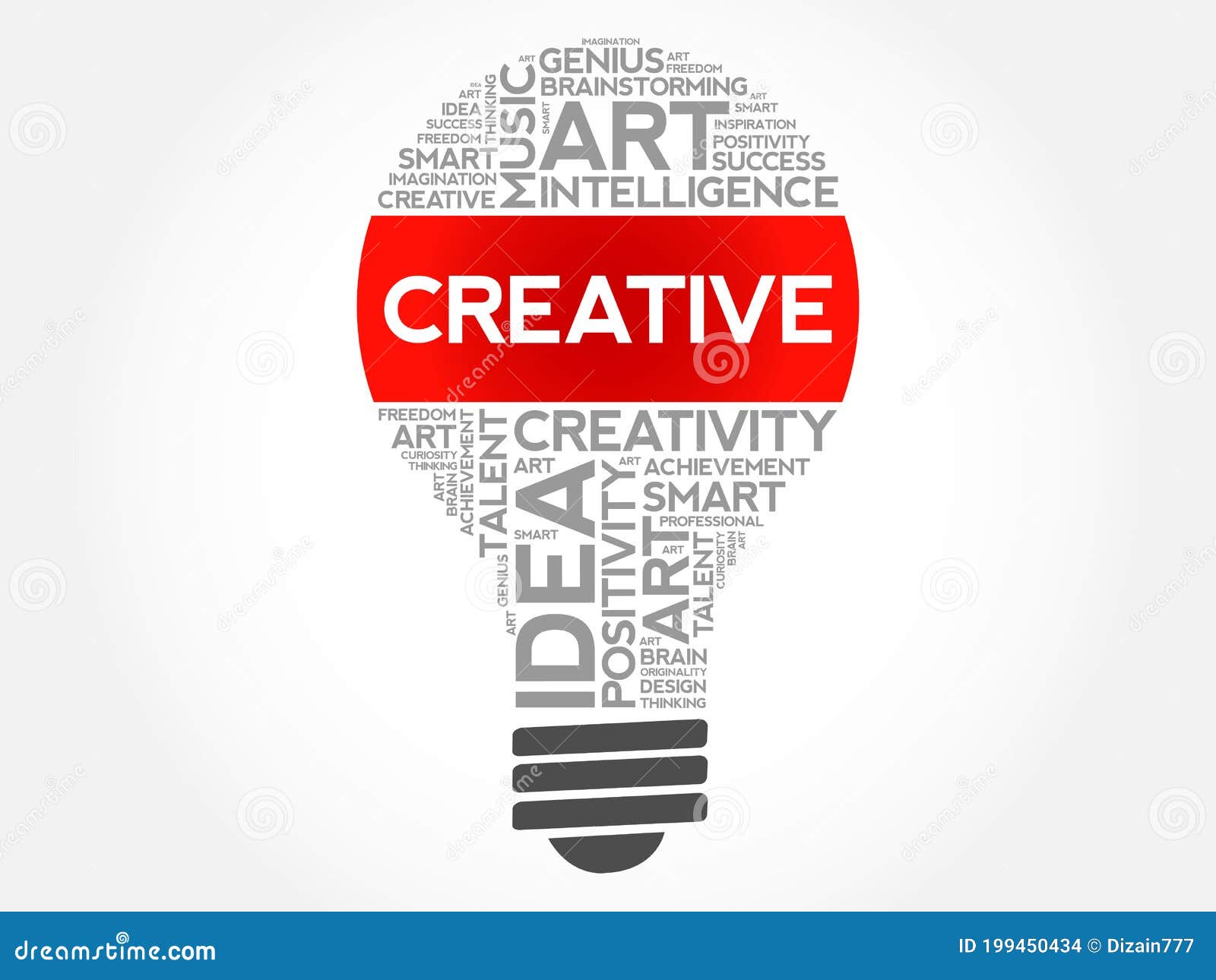 Creative bulb word cloud stock illustration. Illustration of background ...