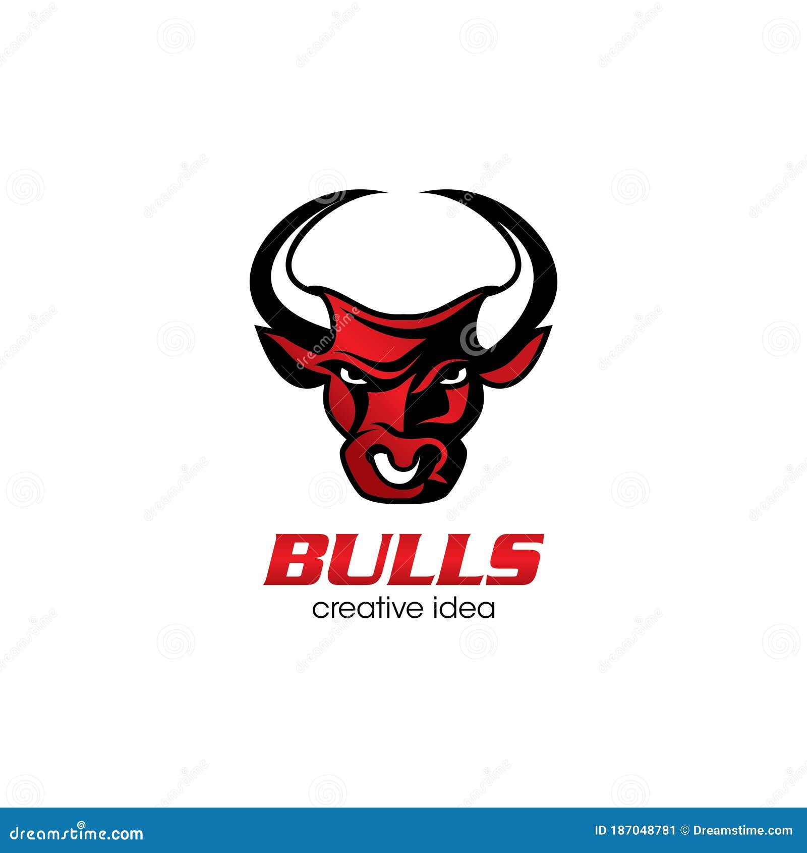 Creative Bull Concept Logo Design Template Stock Vector - Illustration ...
