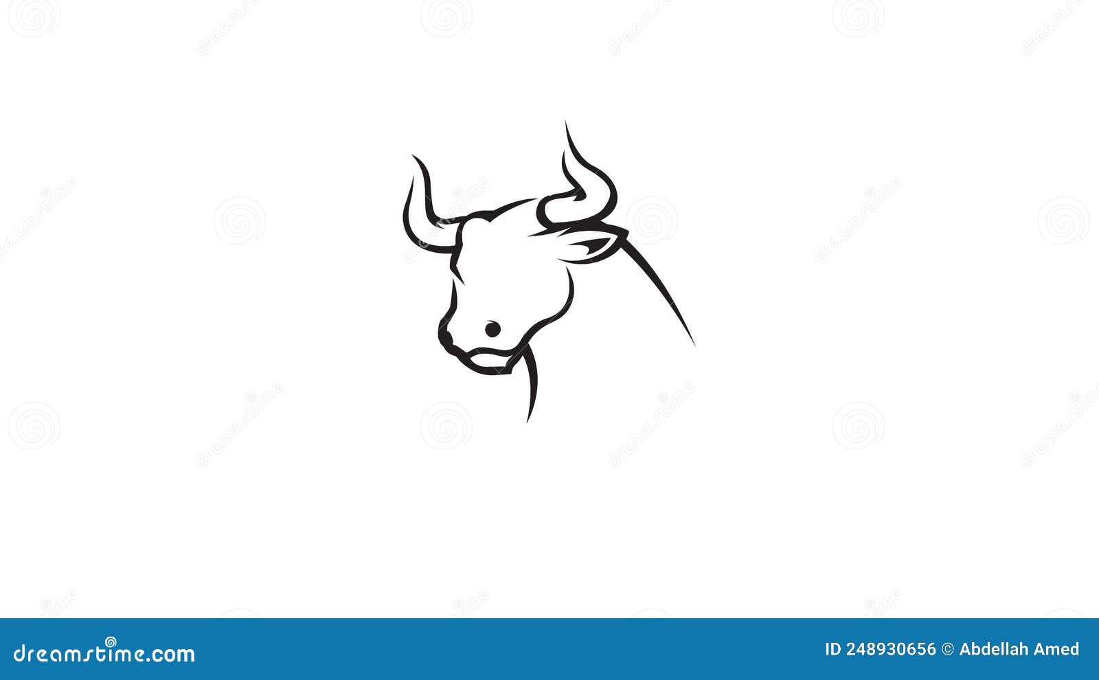 Creative Bull Horn Head Abstract Logo Design Vector Icon Symbol Stock ...