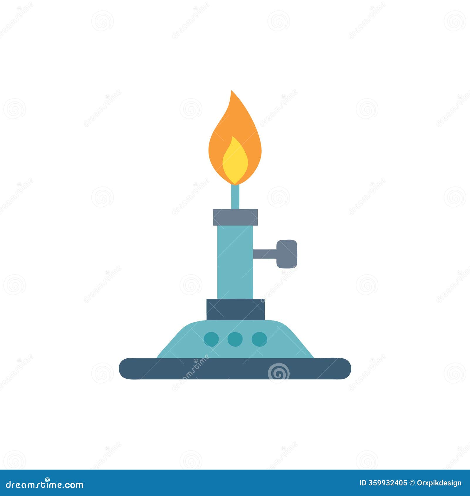 Bunsen Burner Icon Set With Different Styles. Vector Illustration ...