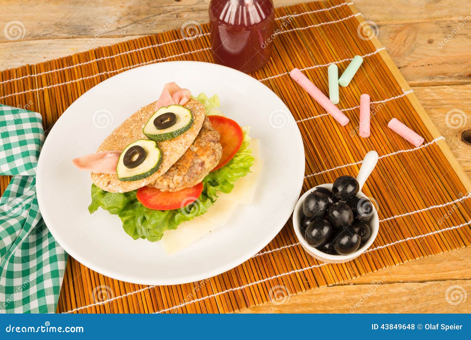 Creative burger face stock photo. Image of funny, food - 43849648