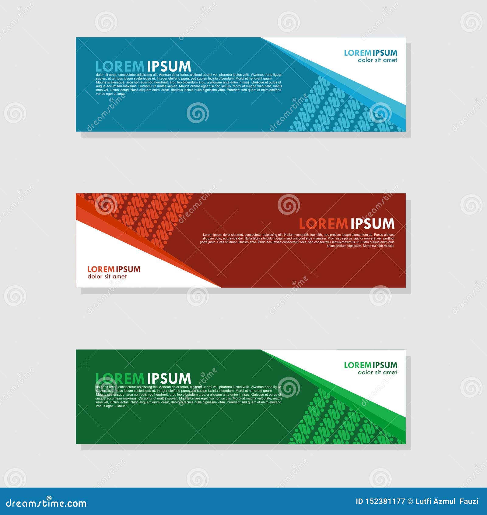 Creative Business Banner Background with Batik Pattern - Vector Stock ...