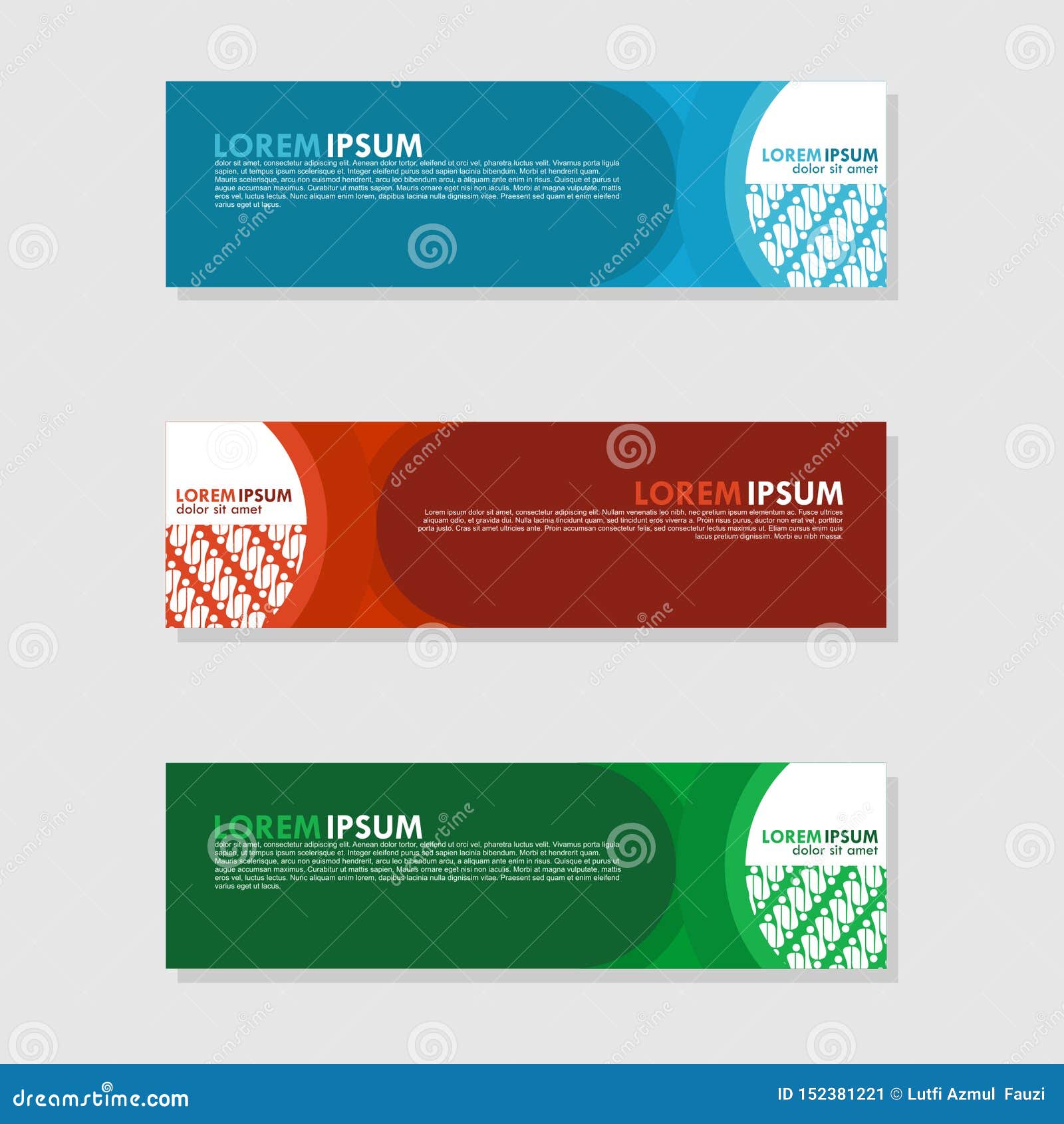 Creative Business Banner Background with Batik Pattern - Vector Stock ...