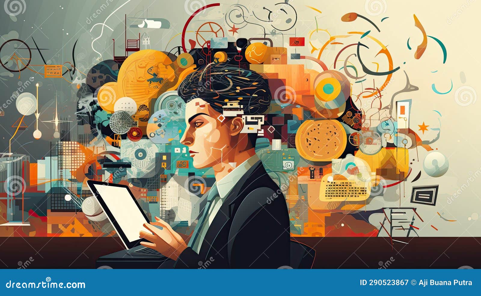 Creative Business Brainstorming Illustration and Ideating for ...