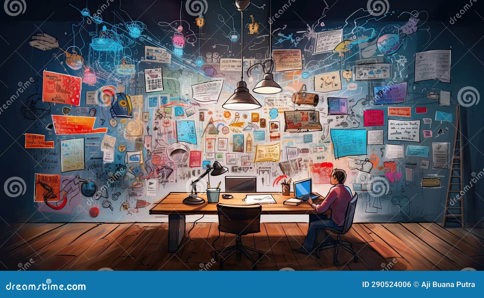 Creative Business Brainstorming Illustration and Ideating for ...