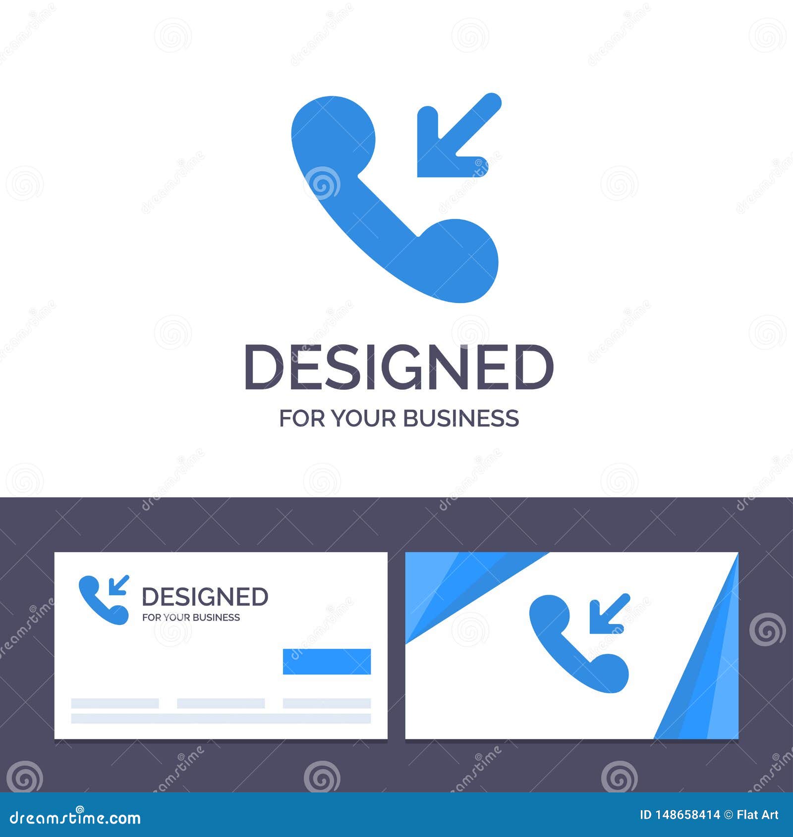 Creative Business Card and Logo Template Answer, Call, Incoming Vector ...
