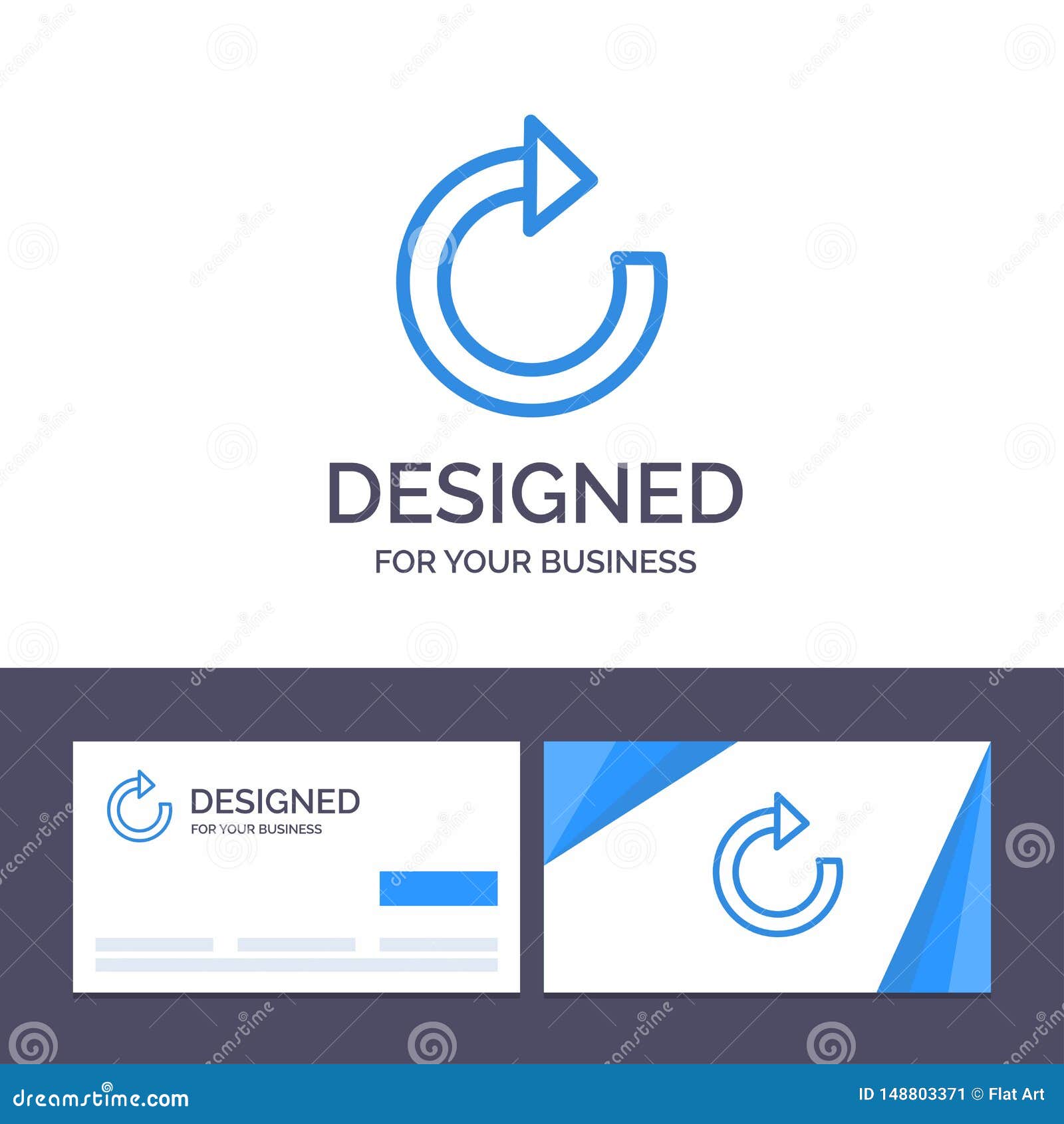 Creative Business Card and Logo Template Arrow, Restore, Refresh Vector ...