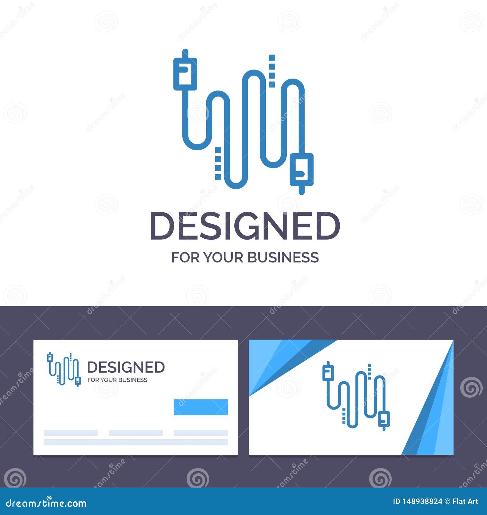 Creative Business Card and Logo Template Audio, Cable, Cables ...