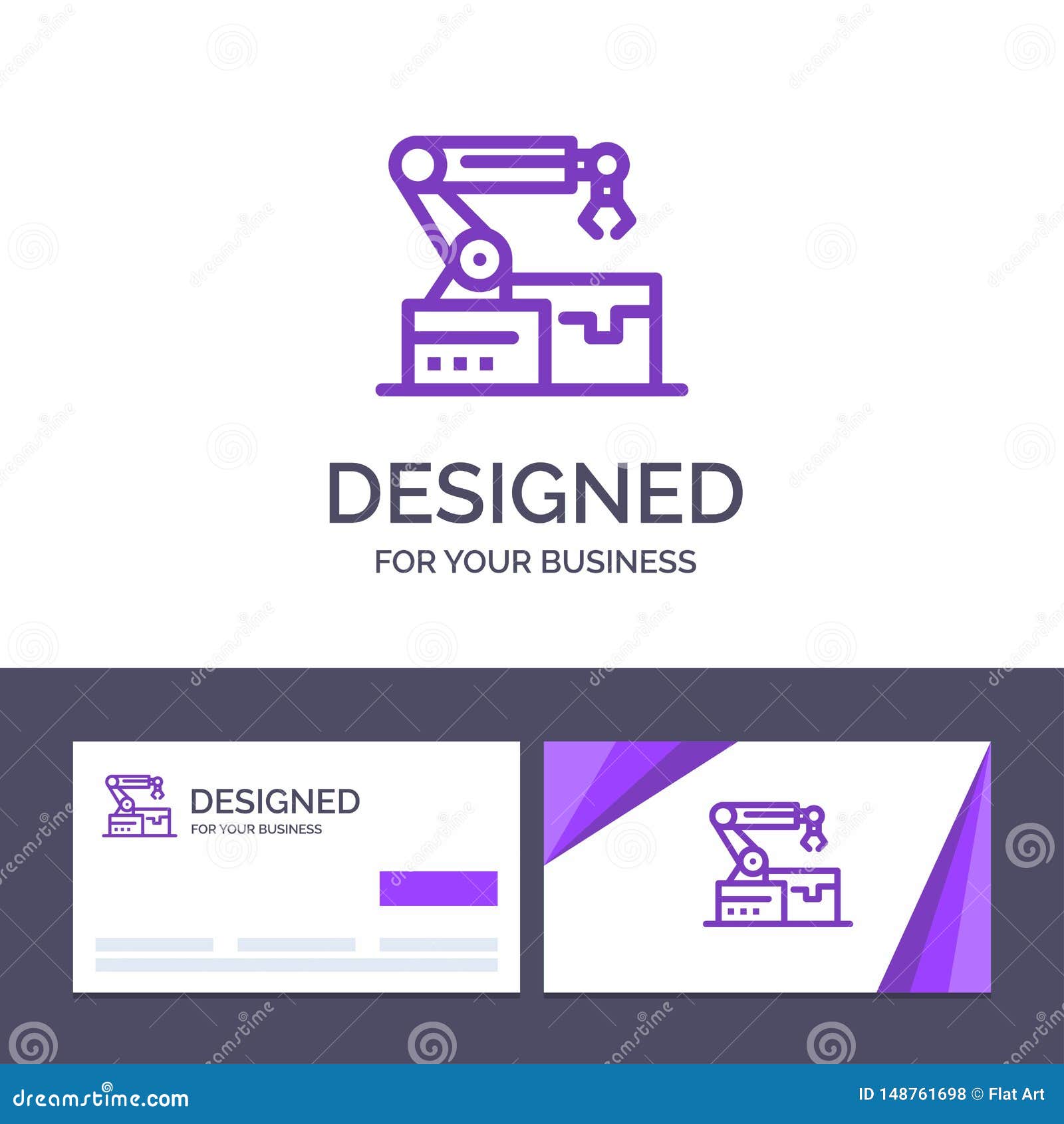 Creative Business Card and Logo Template Automated, Robotic, Arm ...