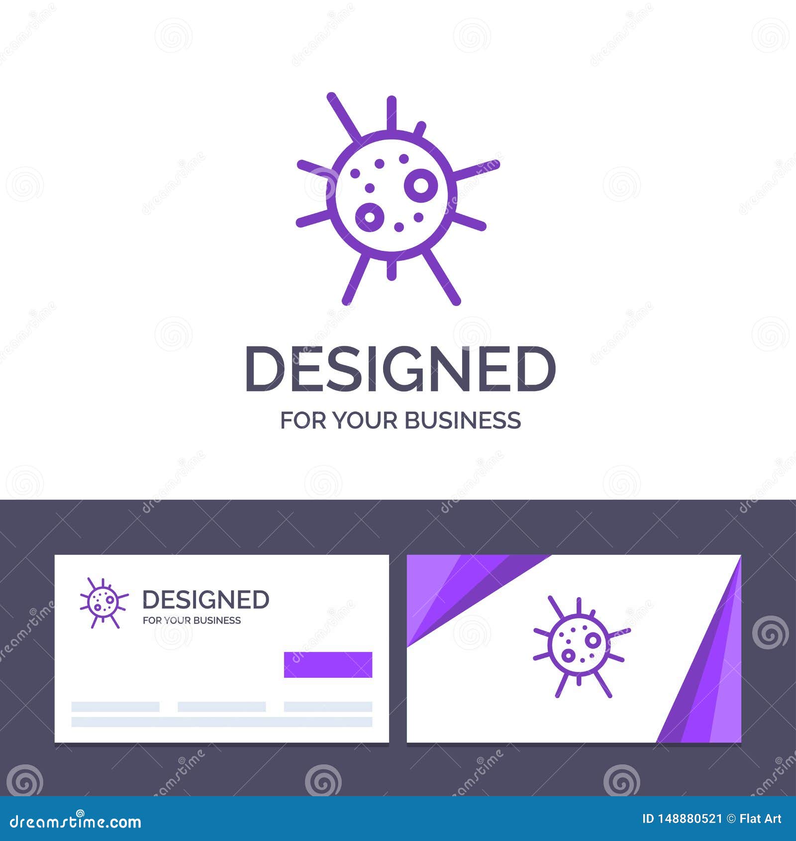 Creative Business Card and Logo Template Bacteria, Disease, Virus ...