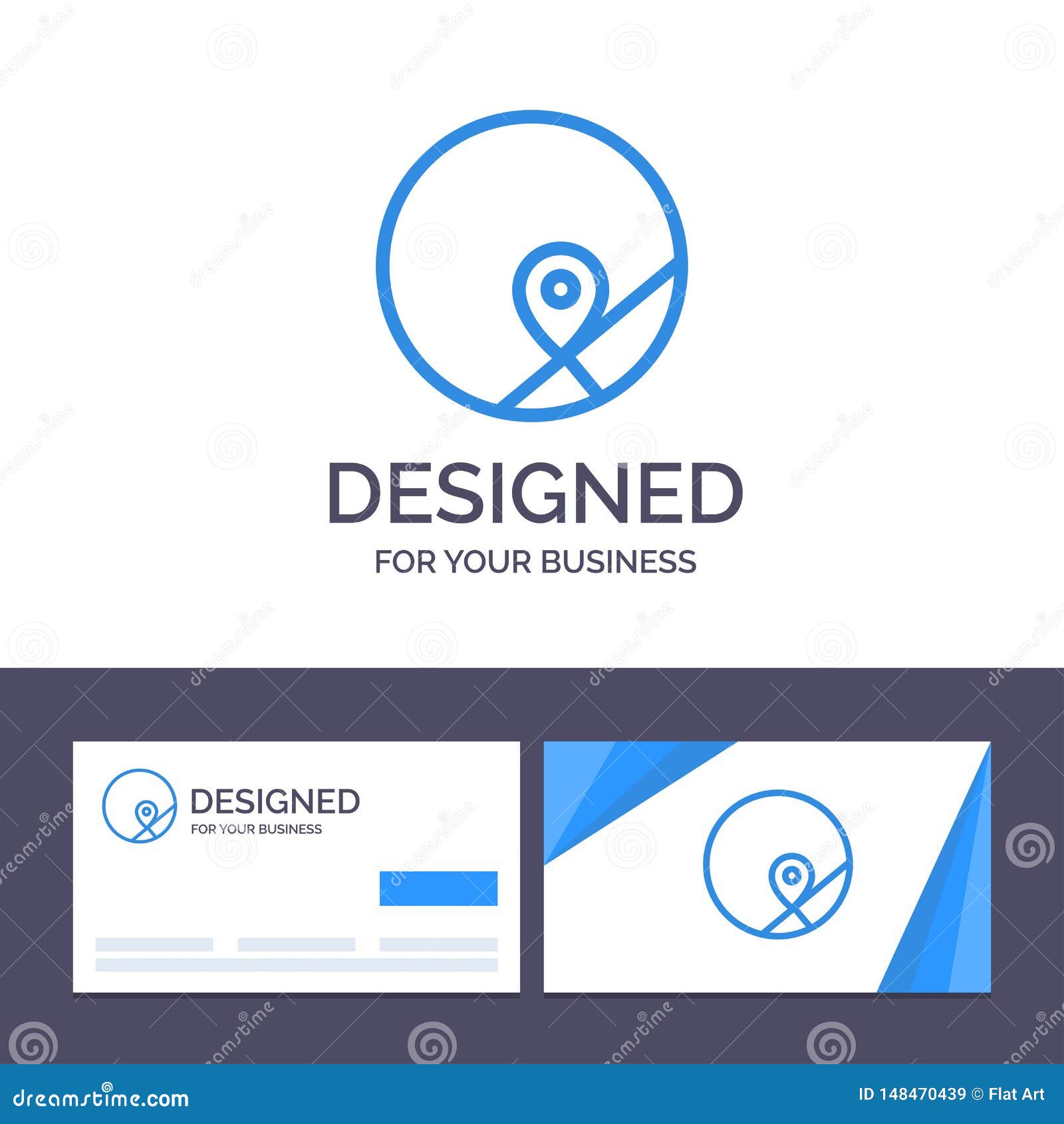 Creative Business Card and Logo Template Basic, Map, Location, Map ...