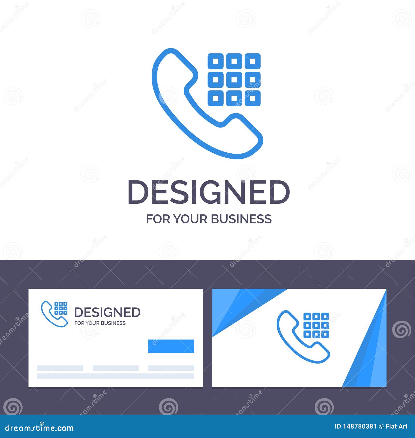 Creative Business Card and Logo Template Call, Dial, Phone, Keys Vector ...
