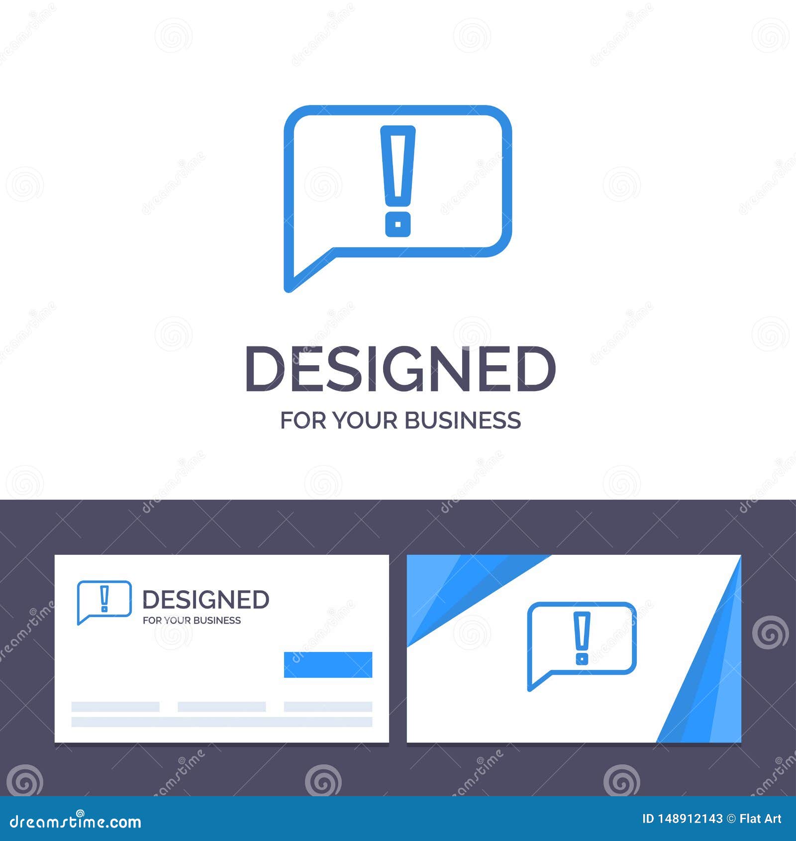 Creative Business Card and Logo Template Chat, Error, Basic, Ui Vector ...