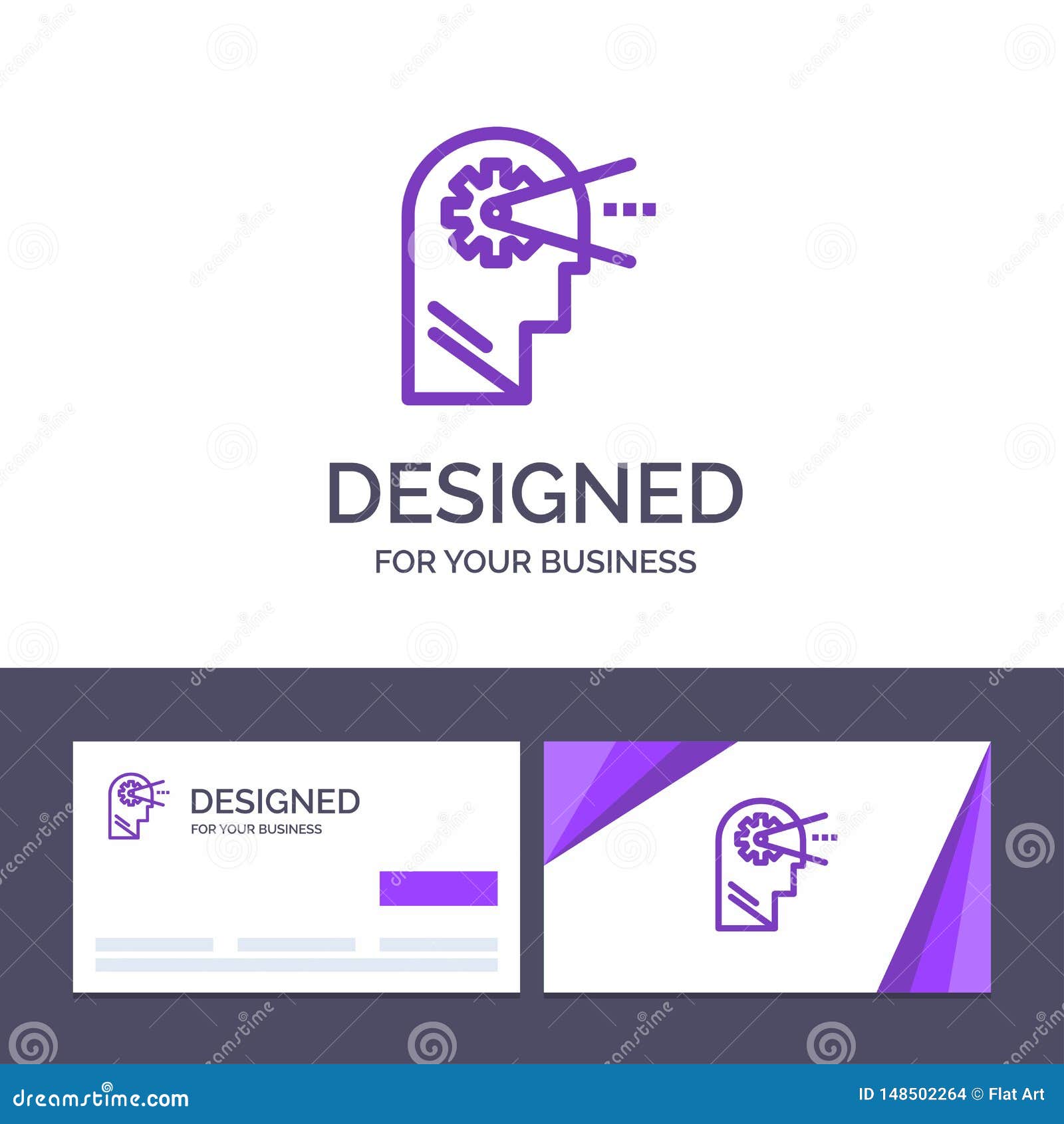 Creative Business Card and Logo Template Cognitive, Process, Mind, Head ...